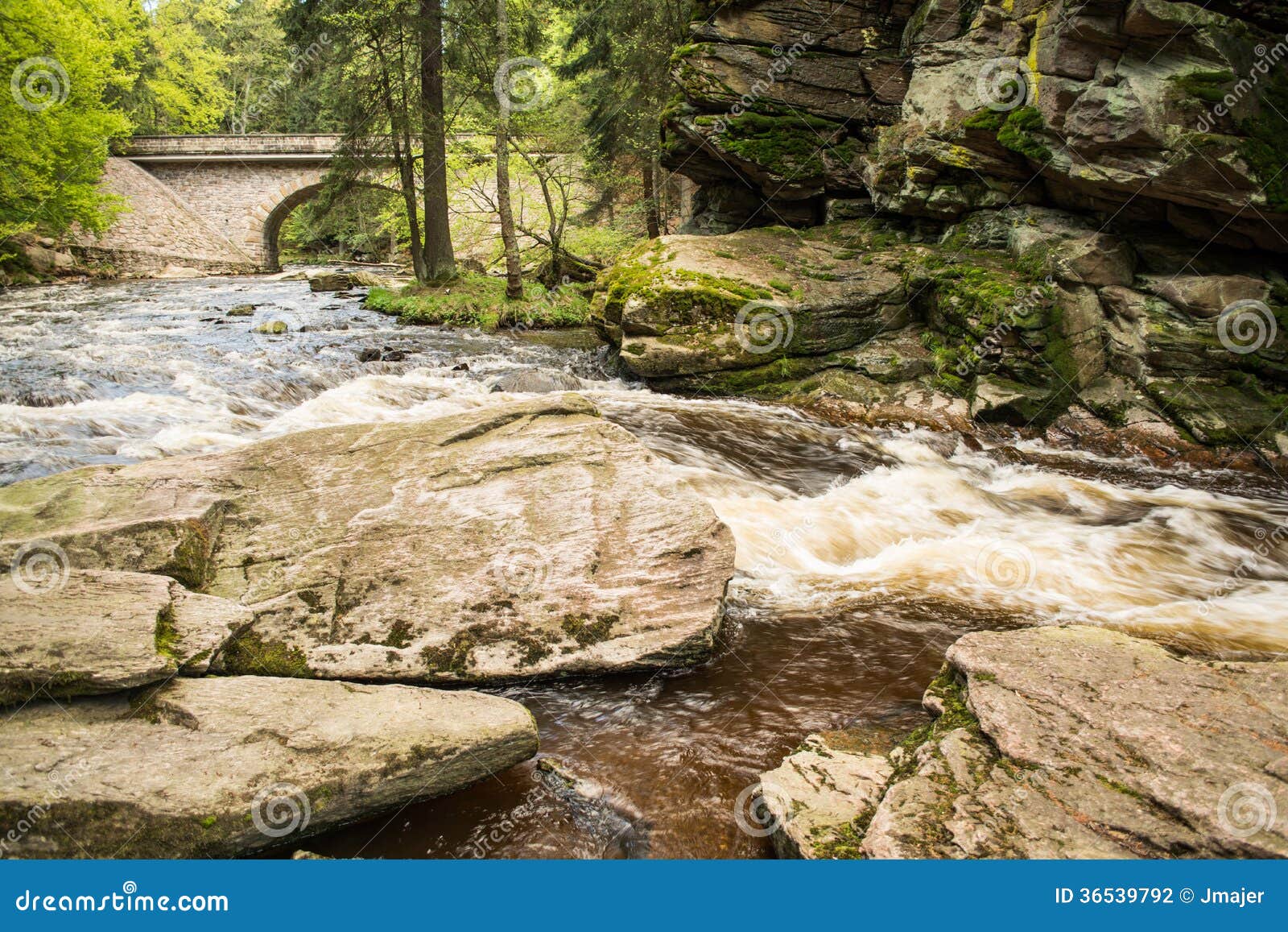 Rushing water over rocks stock photo. Image of national - 36539792