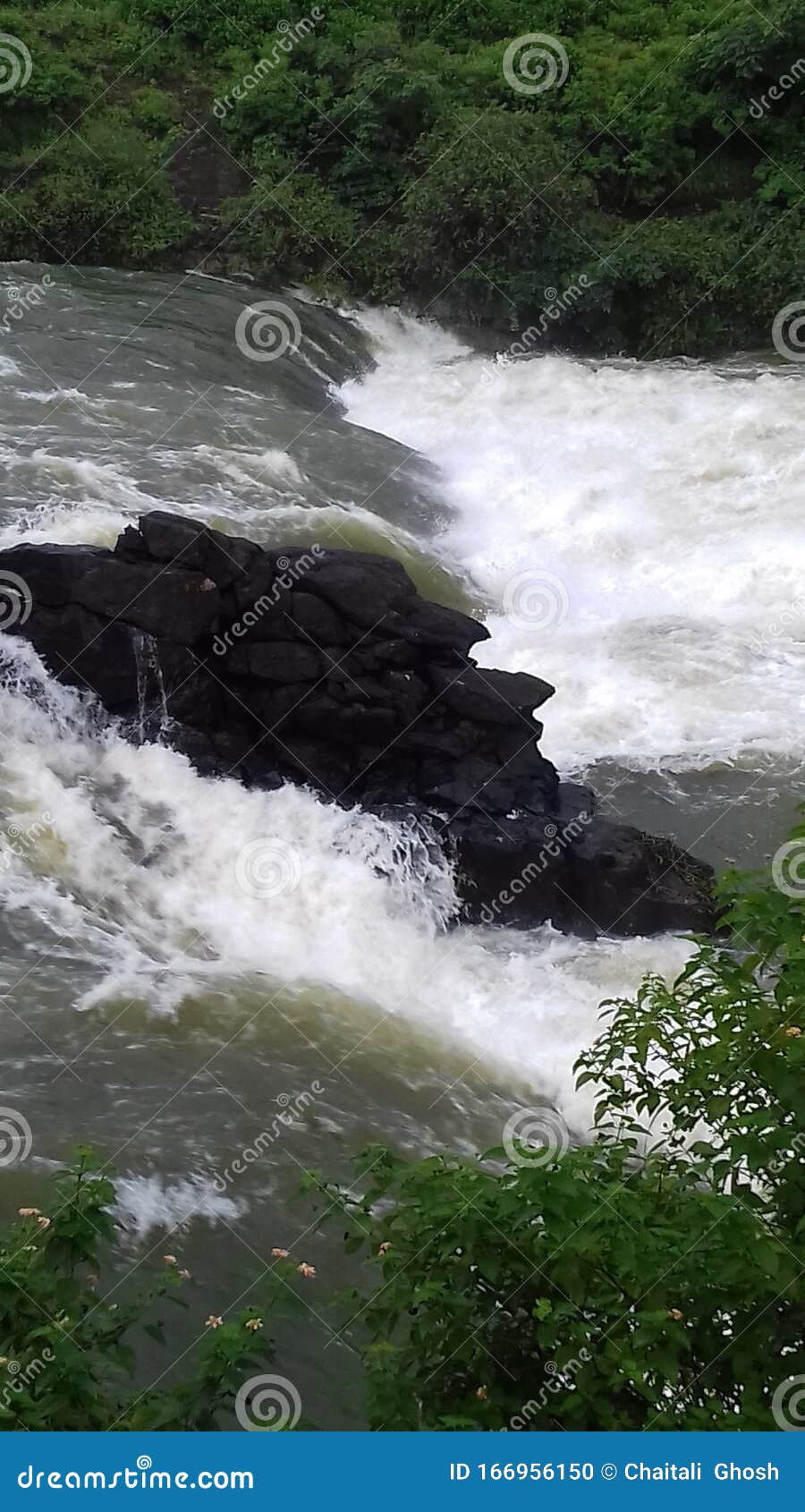 Rushing Water from the Pond Stock Photo - Image of atmosphere, rushing ...