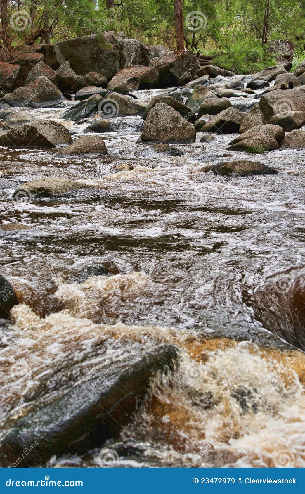 Rushing water in river stock image. Image of stream, armidale - 23472979