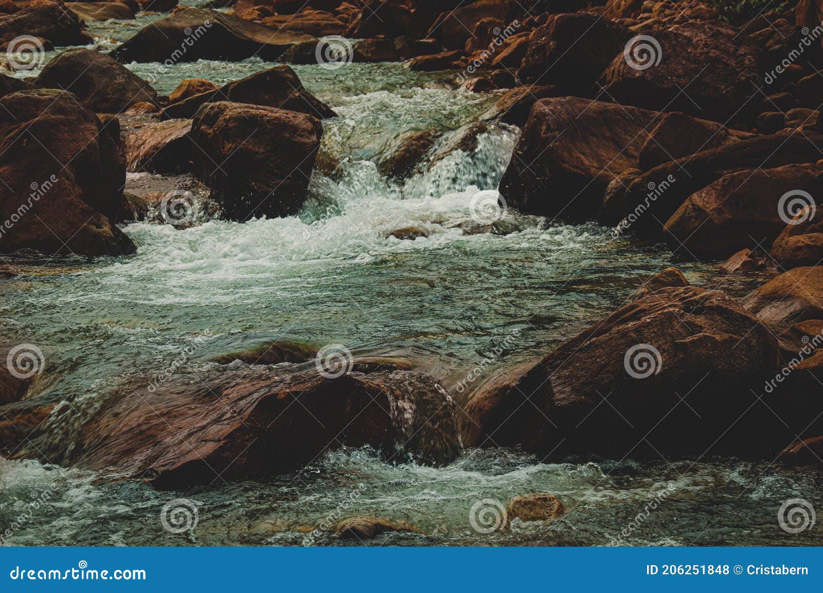 Rushing Water among the Rocks Stock Photo - Image of landscape, design ...