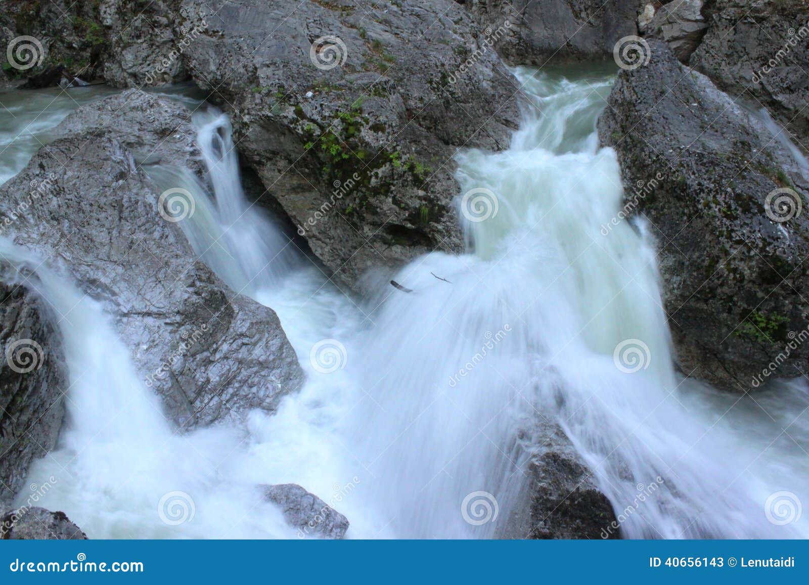 Rushing water stock image. Image of rocks, running, mountainous - 40656143