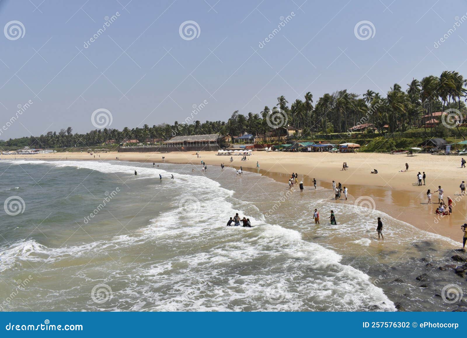 Rushing Water at Sinquerim Beach, Goa Editorial Photography - Image of ...