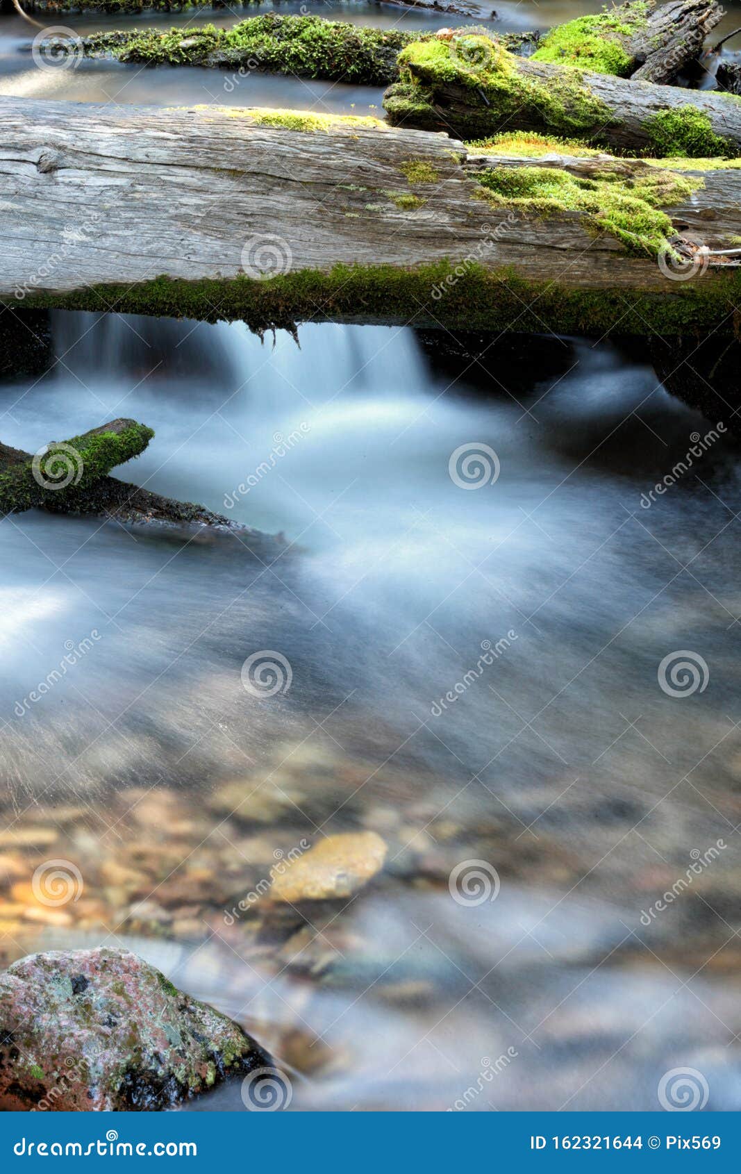 Rushing Water in a Mountain Stream. Stock Photo - Image of movement ...