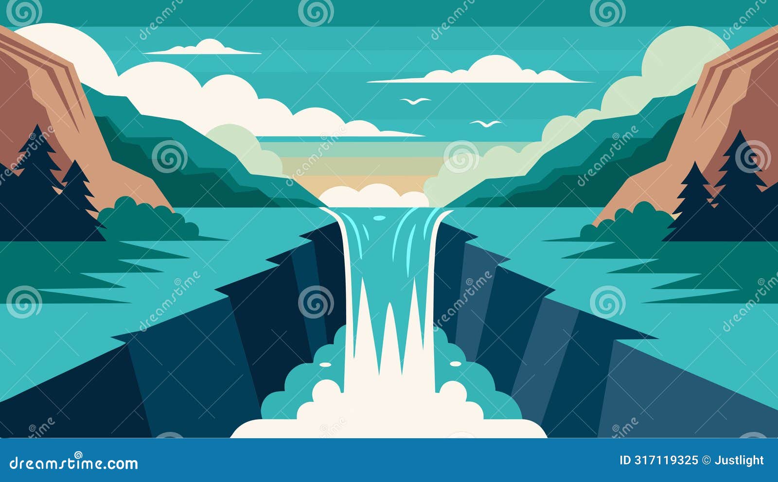 A Rushing Waterfall Everchanging and yet Constant Captures the Stoic ...