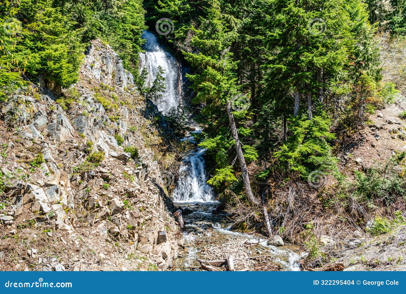 Highway 410 Rushing Waterfall 4 Stock Photo - Image of travel, trees ...