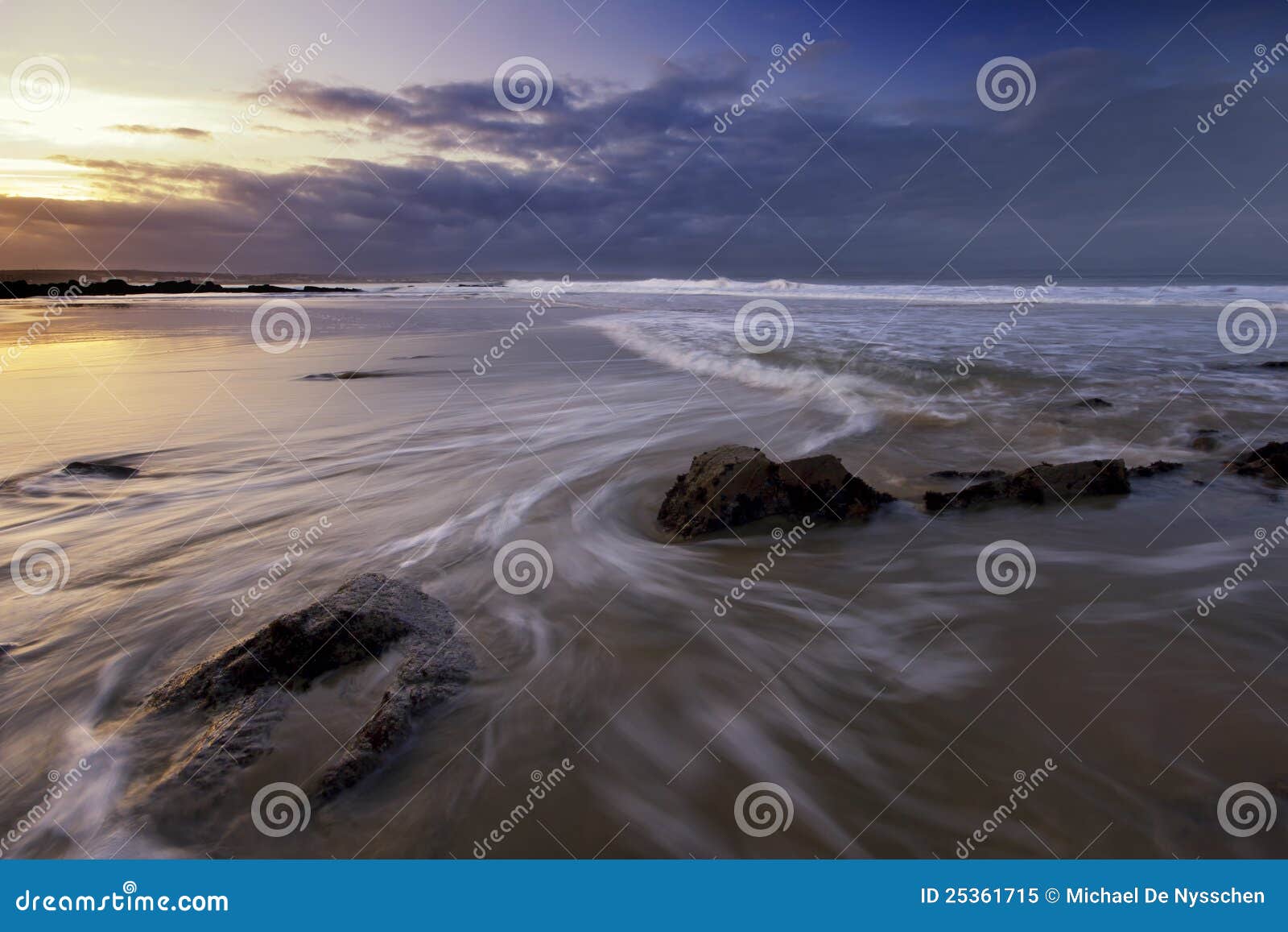 Rushing Waves on the Beach. Stock Image - Image of beautiful, exposure ...