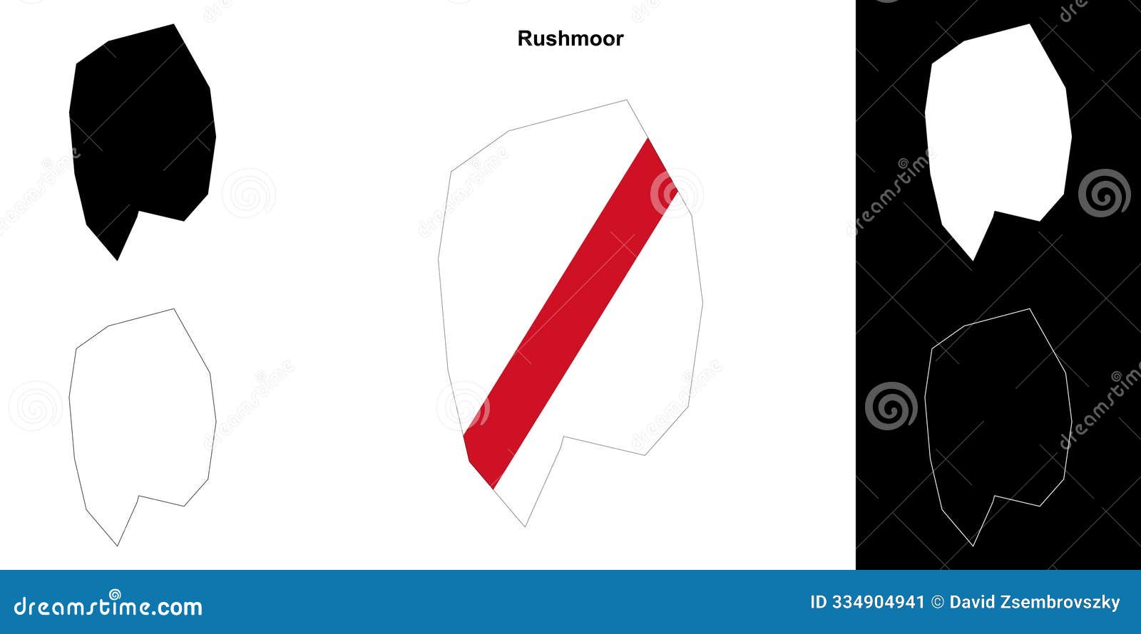 Rushmoor outline map stock illustration. Illustration of empty - 334904941