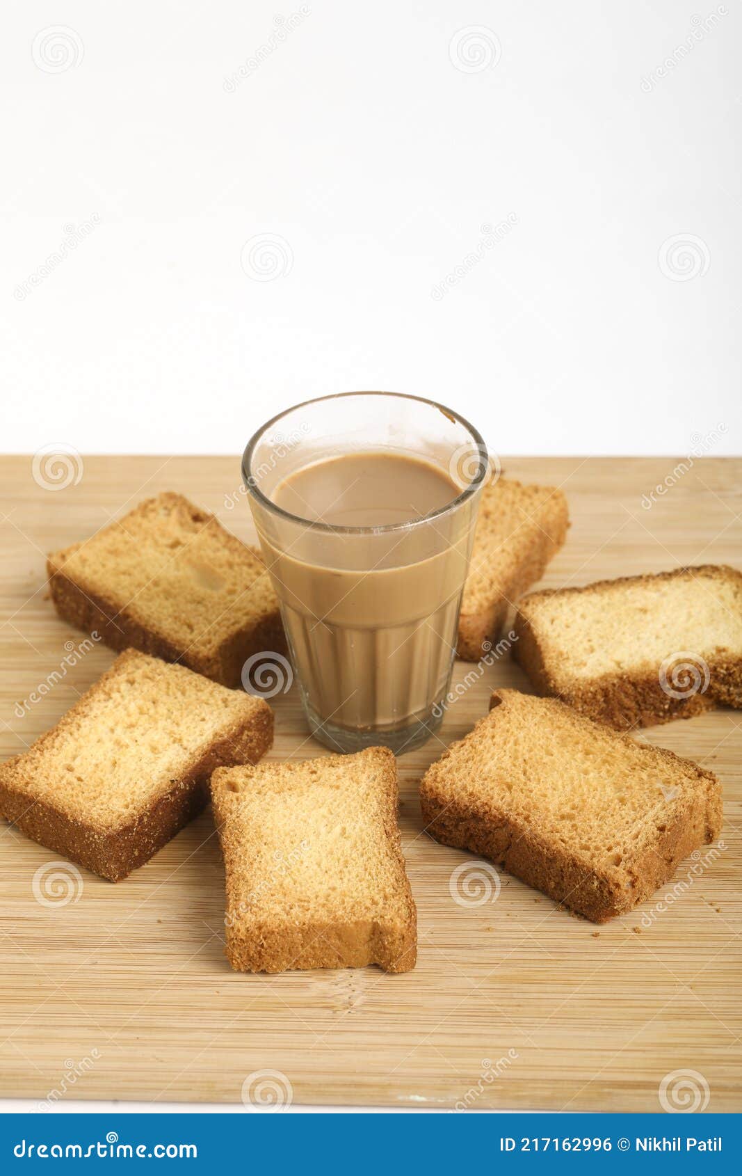 Rusk with Cup of Tea with Wood Background Stock Photo - Image of brown ...