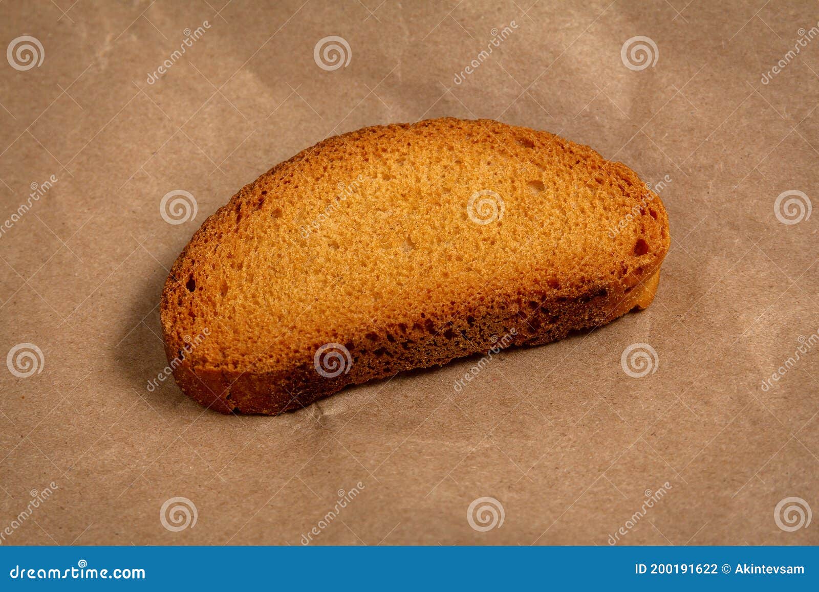 Rusk on paper stock photo. Image of grain, orange, hardtack - 200191622