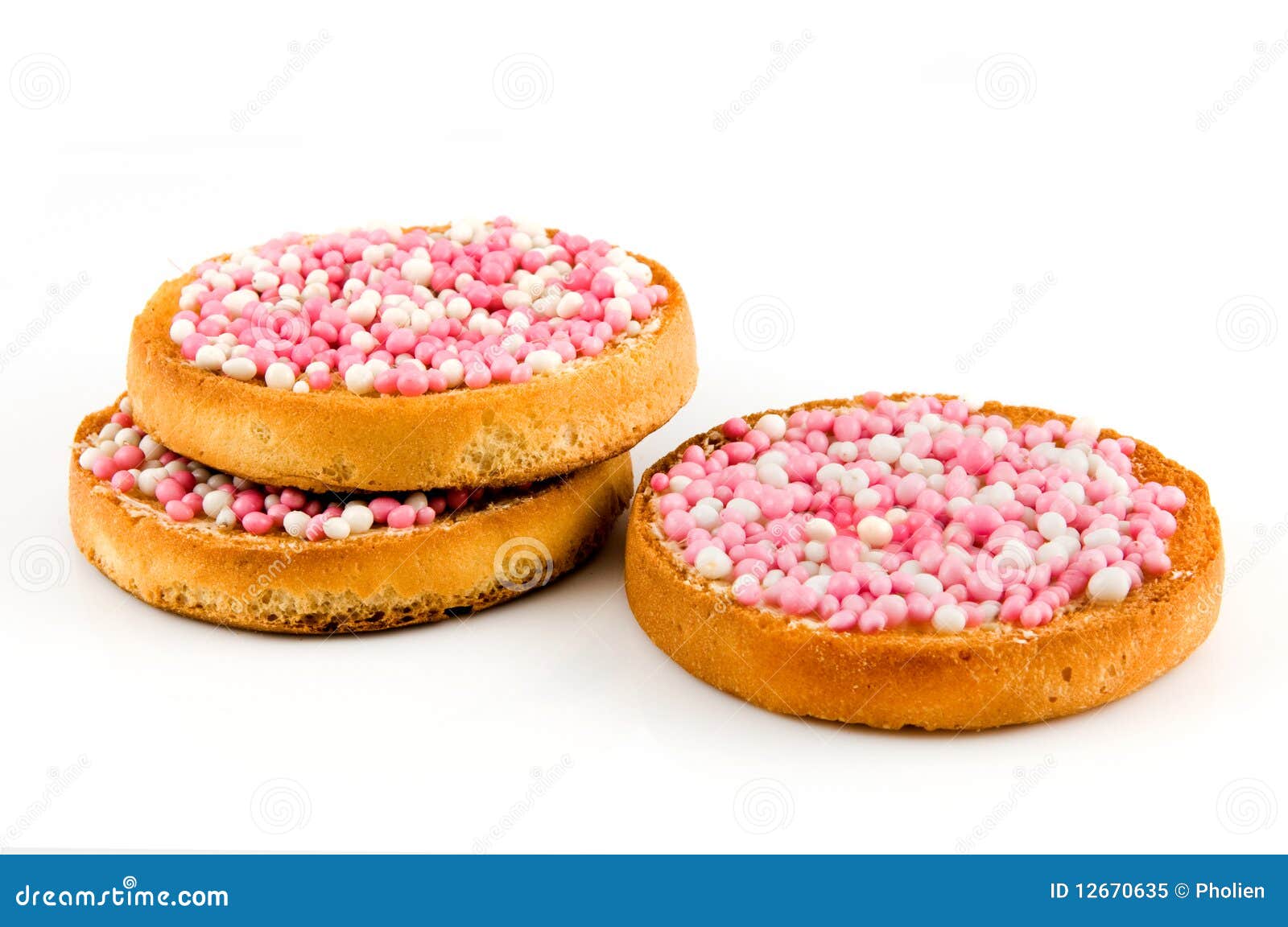 Rusk with Pink Mice a Holland Tradition by a Birth Stock Image - Image ...