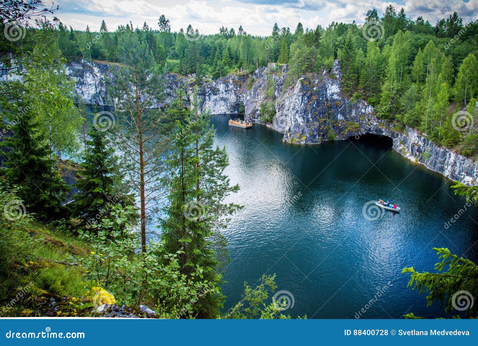 Ruskeala park stock photo. Image of ruskeala, lake, park - 88400728