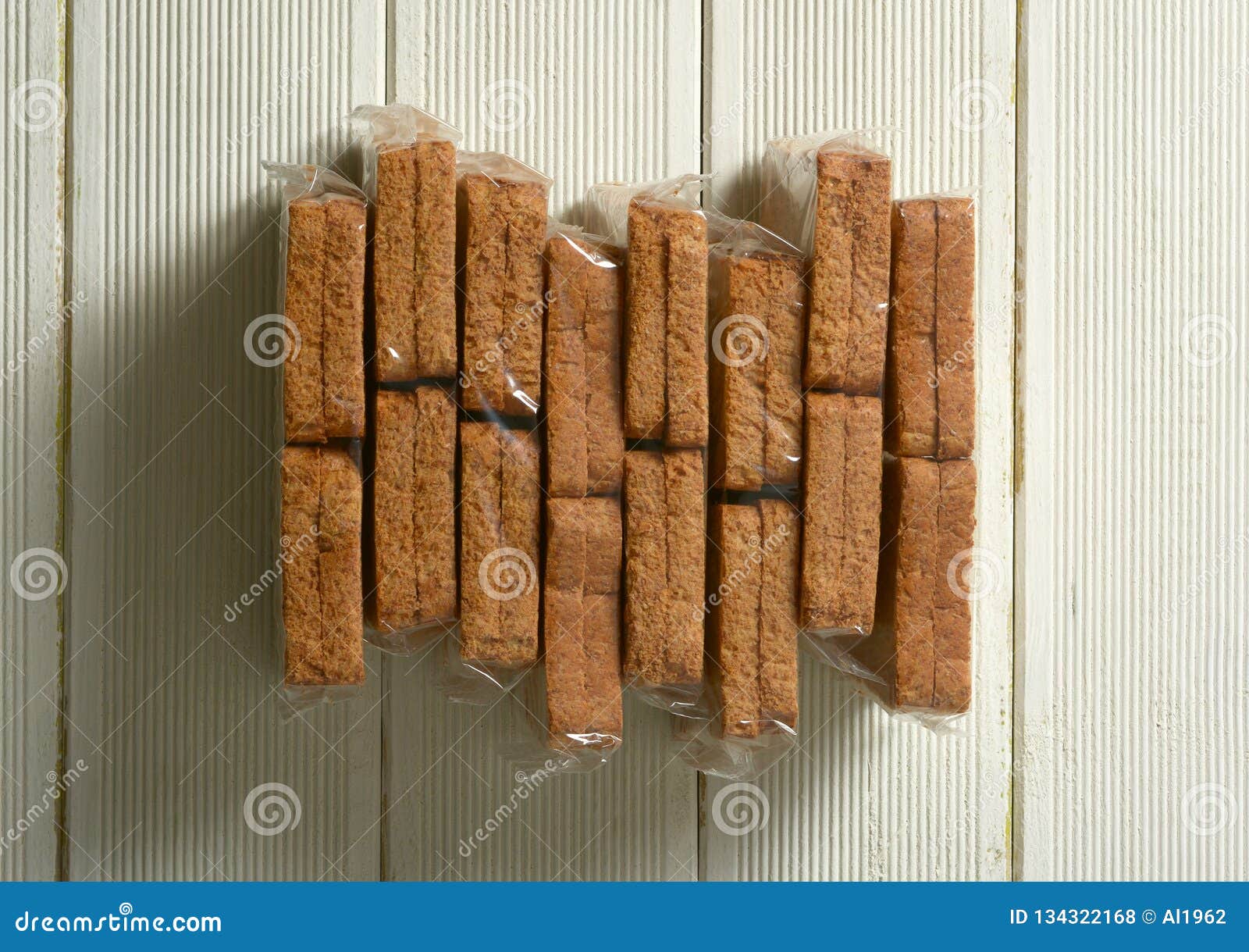 Rusks Packaged on White Table Stock Photo - Image of breakfast, grain ...