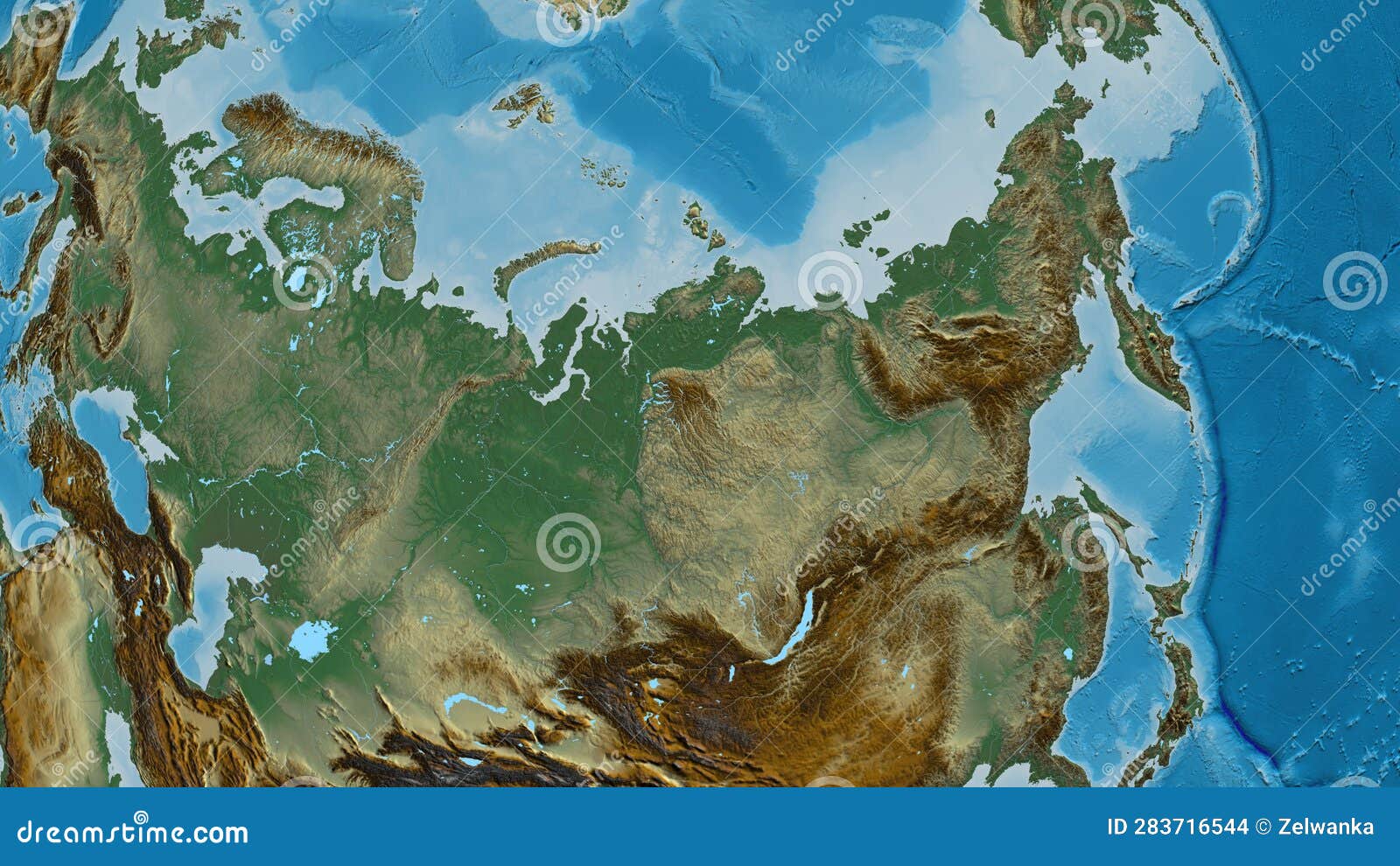 Russia area. Relief map stock illustration. Illustration of finland ...