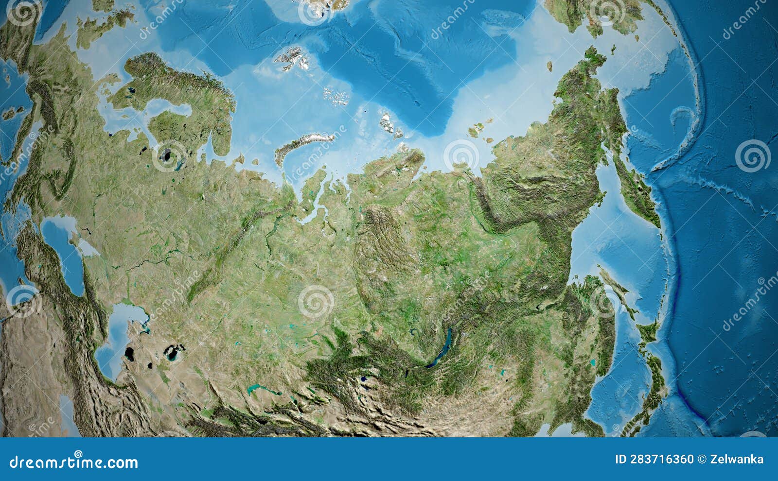 Russia area. Satellite map stock illustration. Illustration of ...