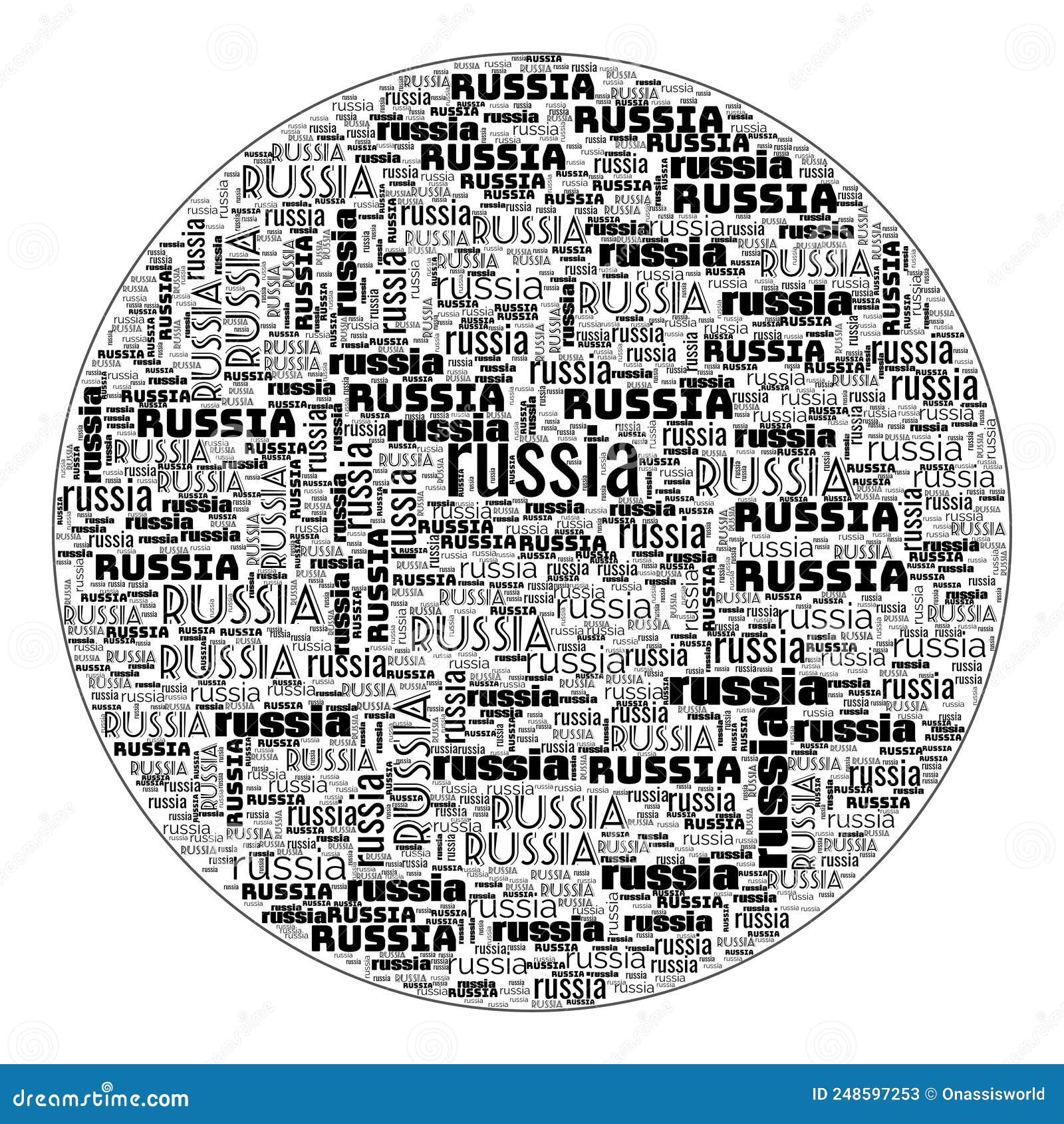 Russia Black & White Text Abstract Header Background Stock Illustration ...