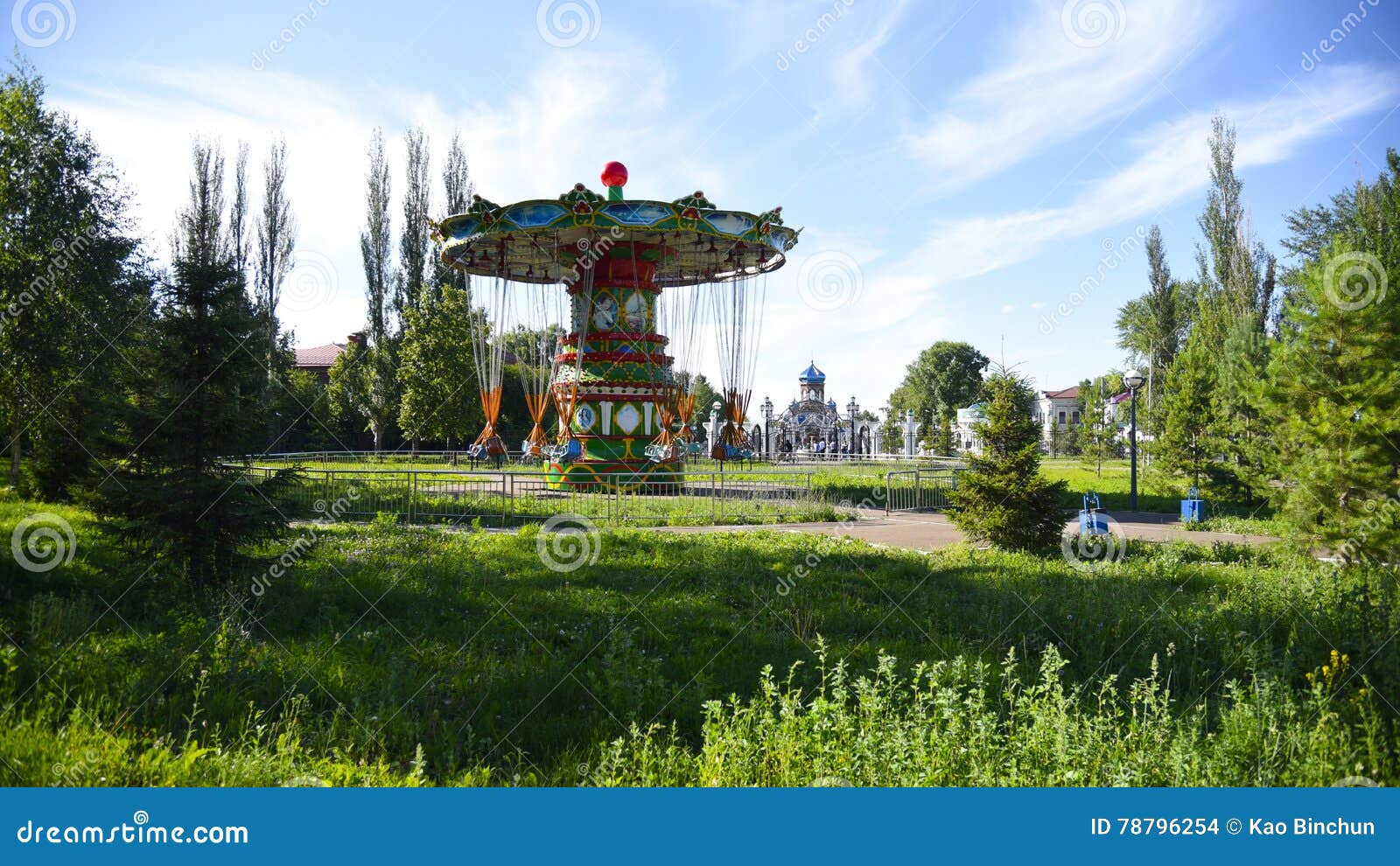 Russia Chistopol Amusement Park Carousel Stock Photo - Image of ...