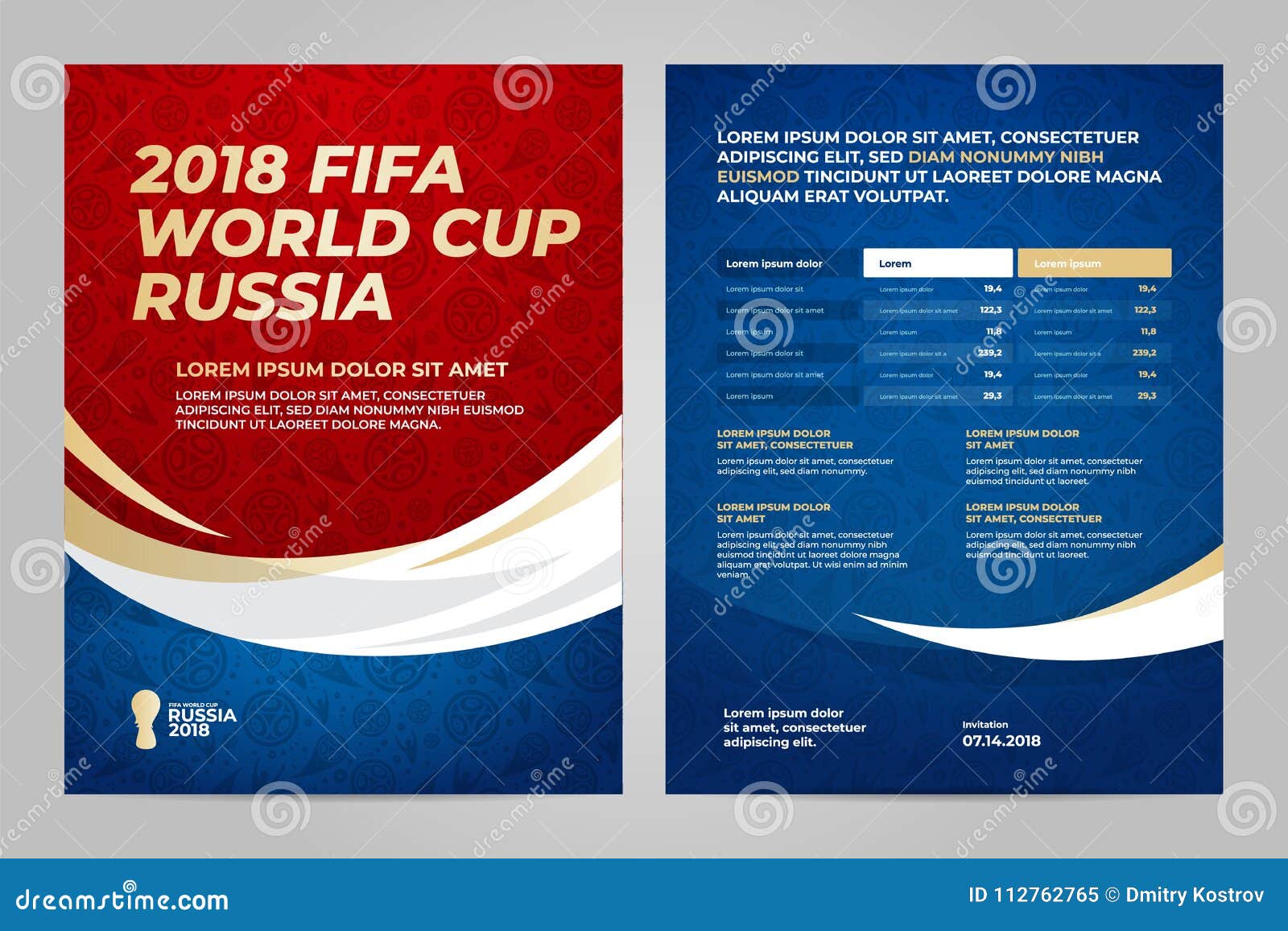 Russia 2018 Cup. Template editorial image. Illustration of poster ...