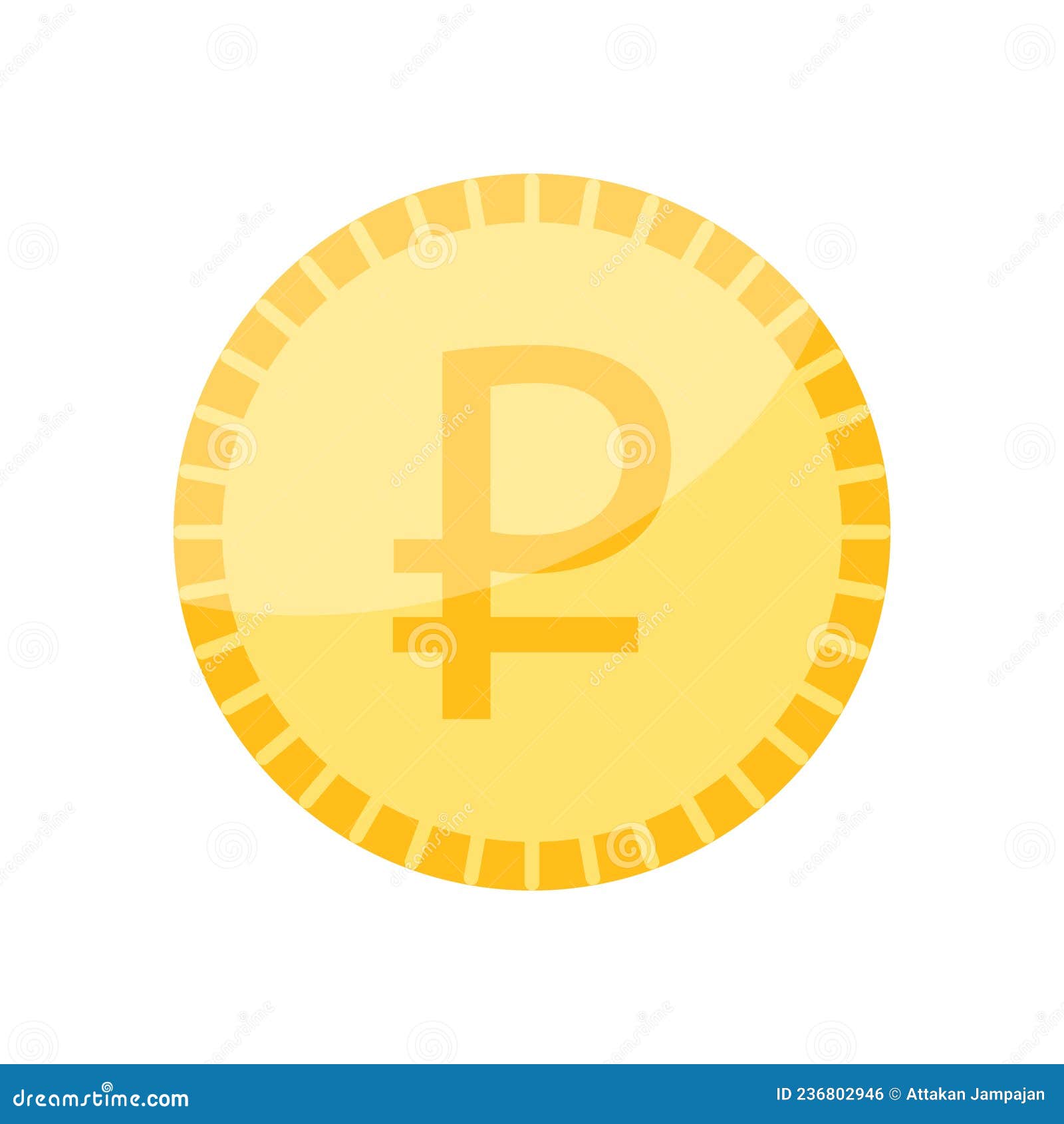 Russia Currency Symbol Coin Stock Vector - Illustration of loan, glossy ...
