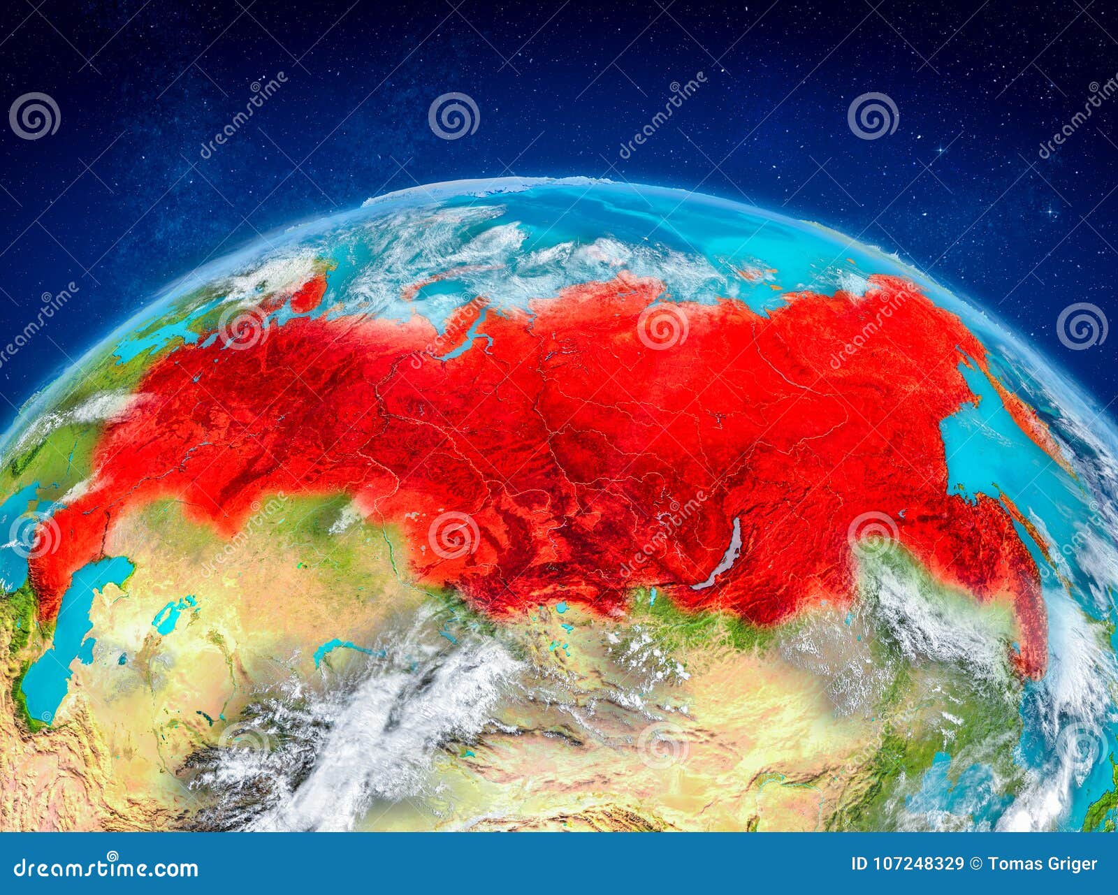 Russia on Earth stock illustration. Illustration of russian - 107248329