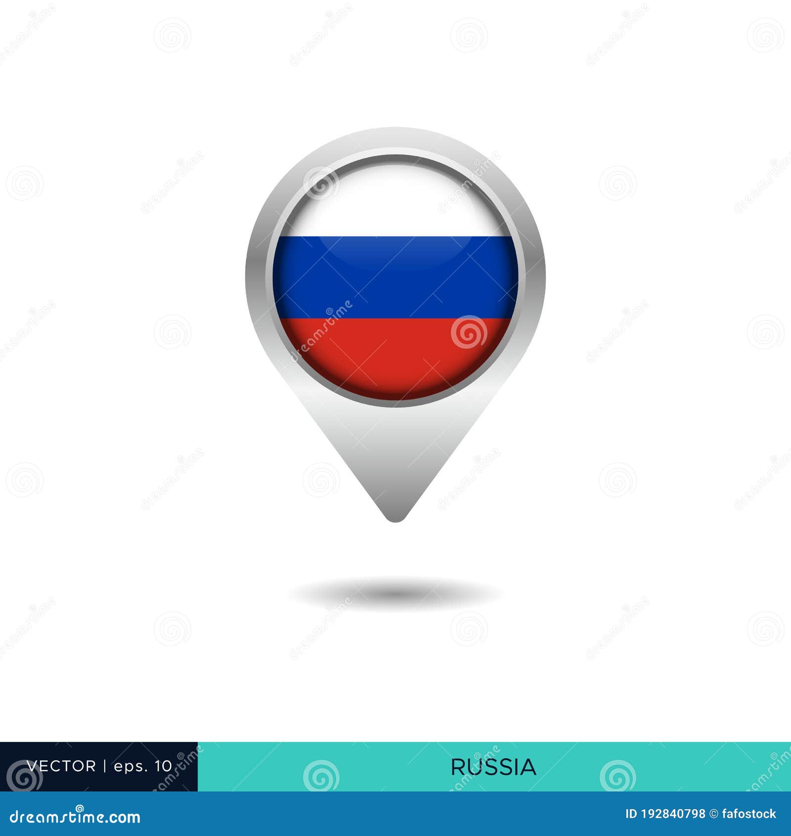 Russia Flag Map Pin Vector Design Template. Stock Vector - Illustration ...