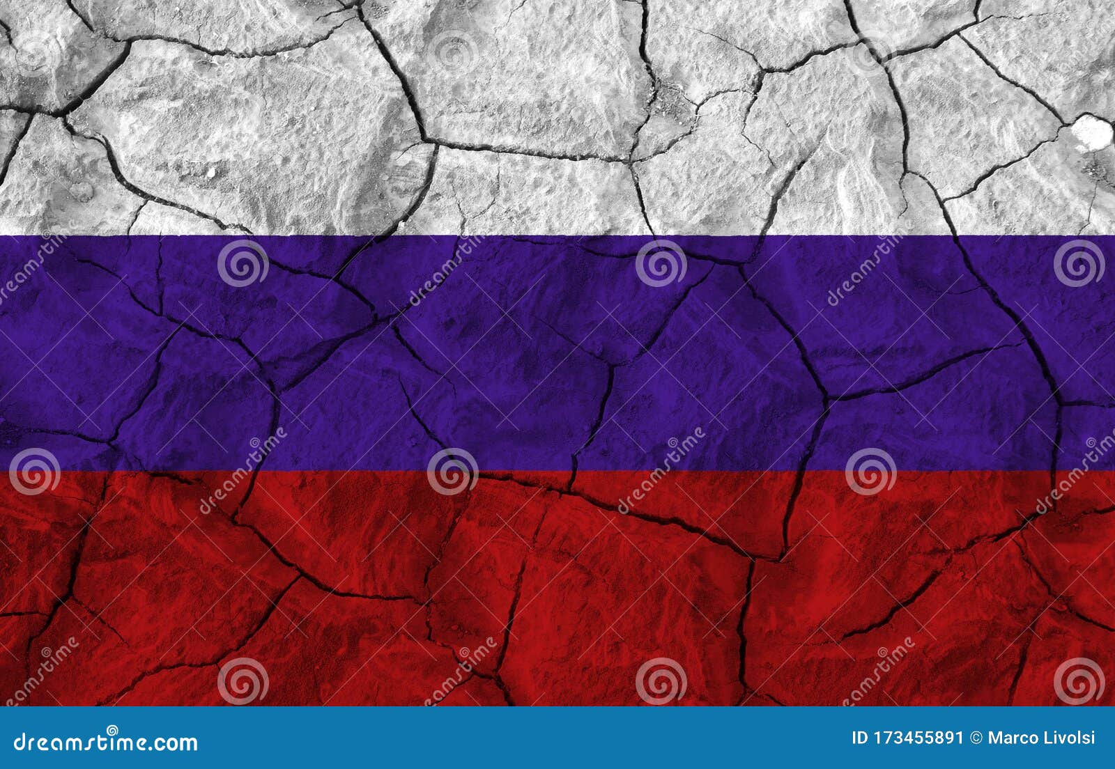 Russia Flag with Texture on Background Stock Illustration ...