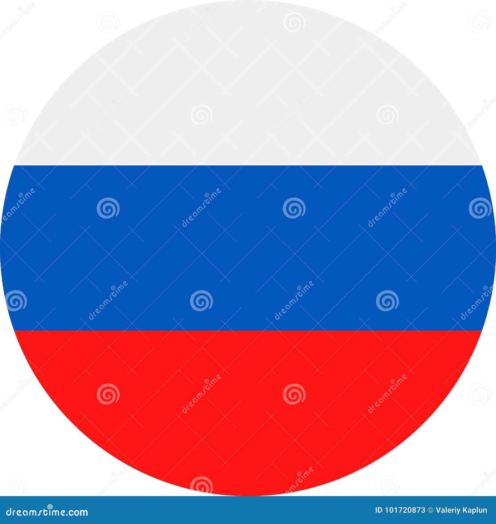 Russia Flag Vector Round Flat Icon Stock Illustration - Illustration of ...