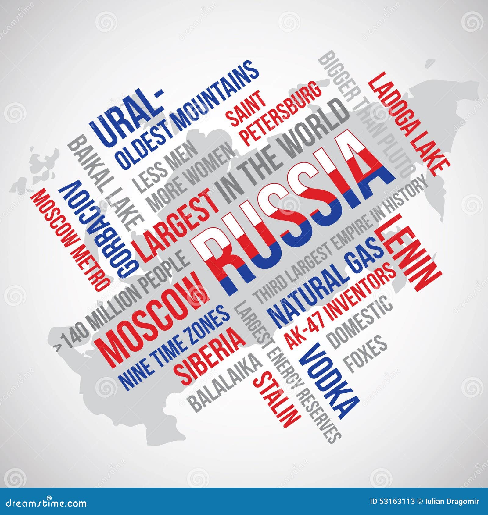 Russia Flag Word Vector stock vector. Illustration of features - 53163113