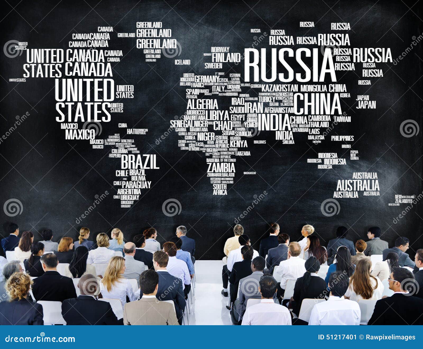 Russia Global World International Countries Globalization Concept Stock ...