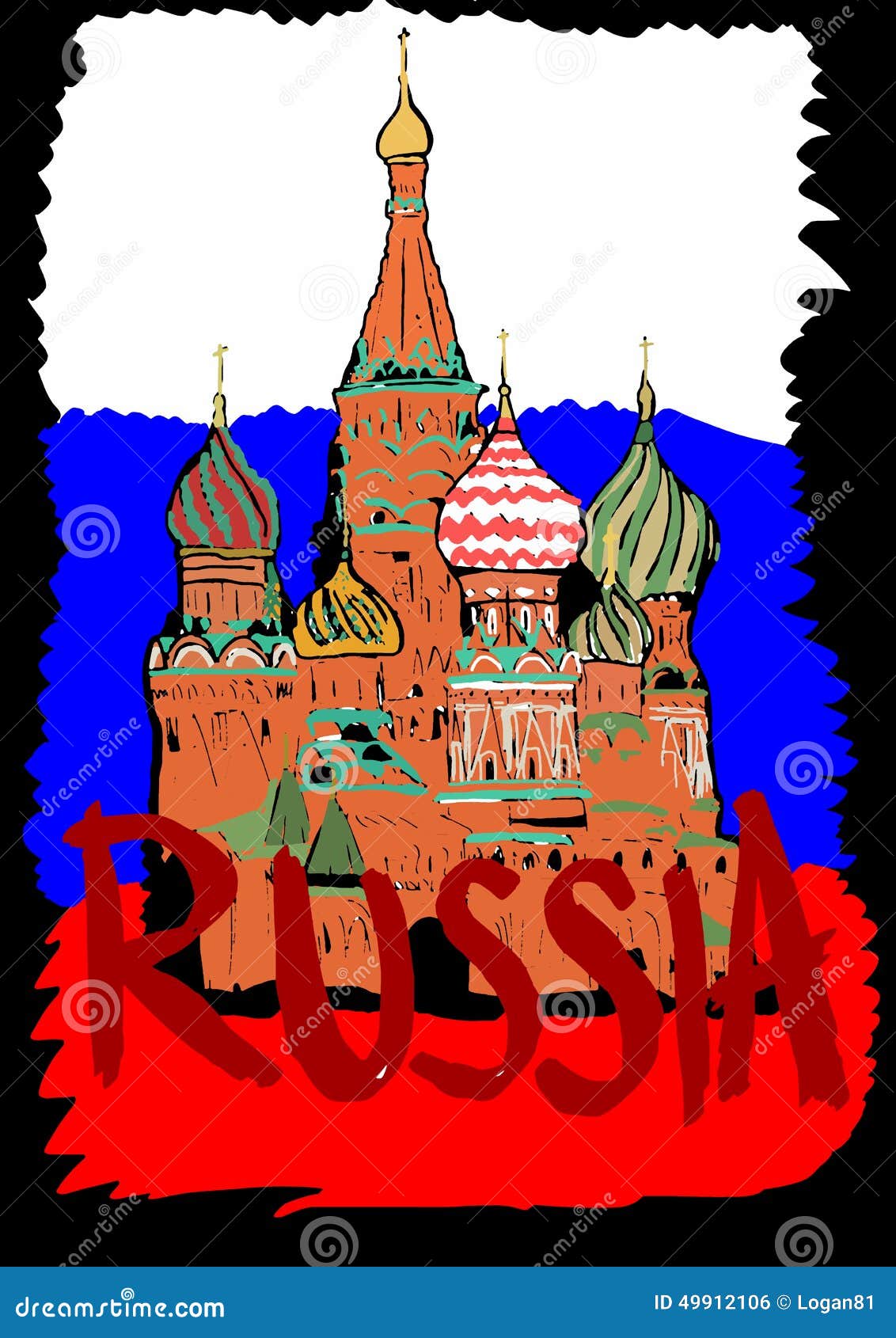 Russia stock illustration. Illustration of architecture - 49912106