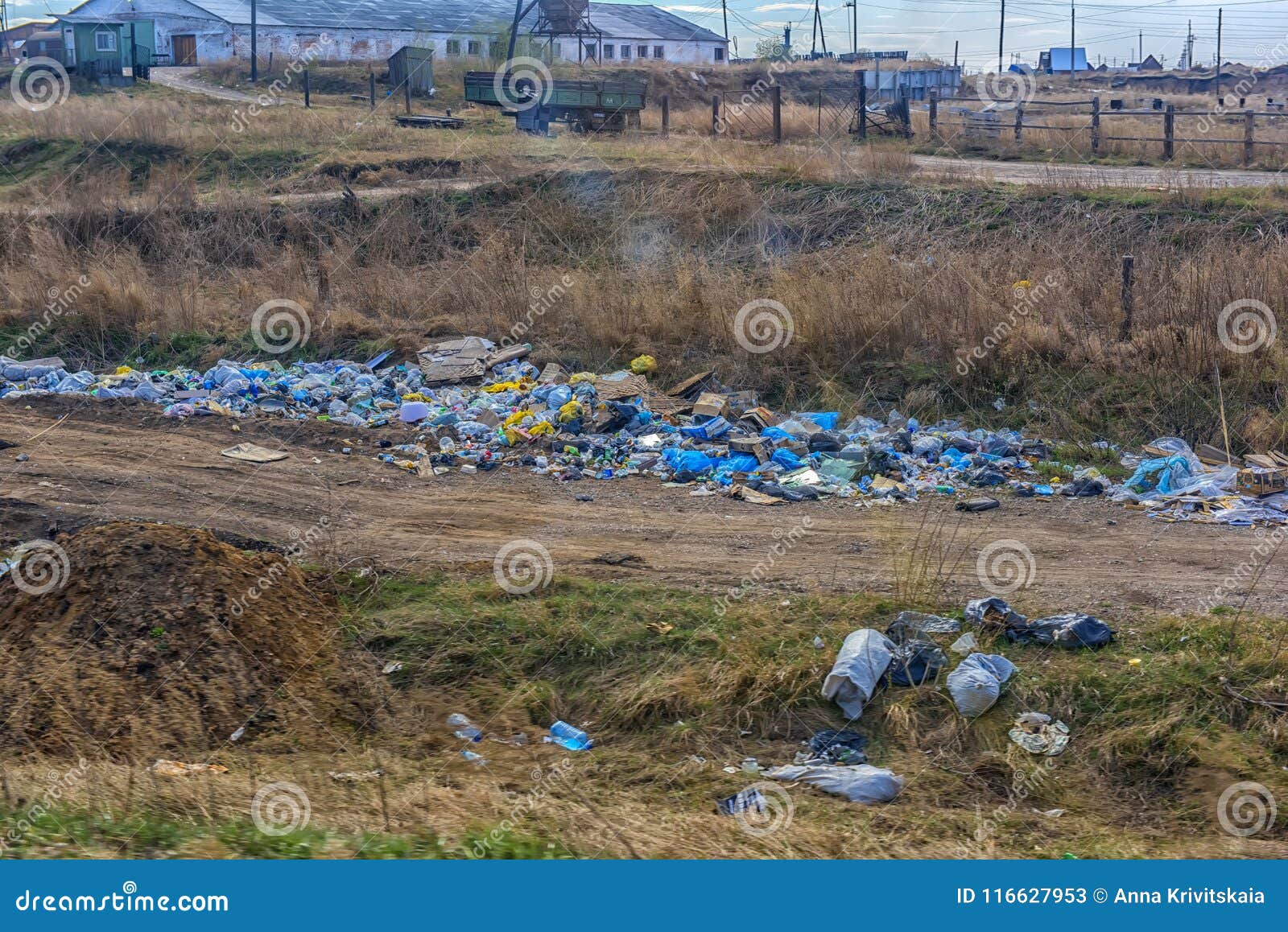 Garbage Dump Along the Road Editorial Stock Photo - Image of mount ...