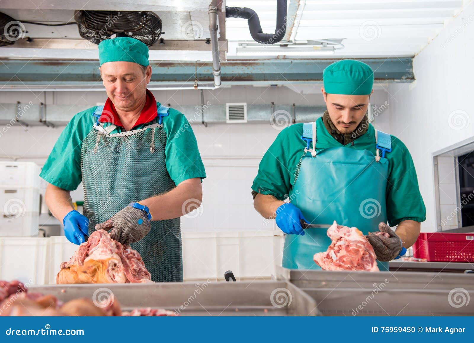 Russia - July, 2016: : Men Processing Pork Editorial Image - Image of ...
