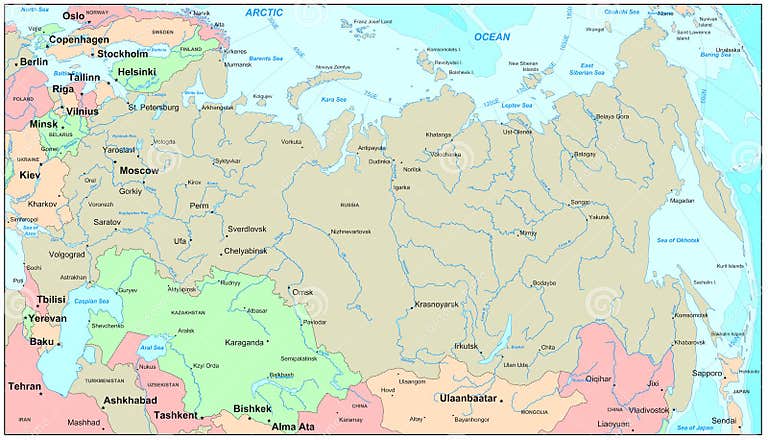 Russia map stock illustration. Illustration of history - 3035450