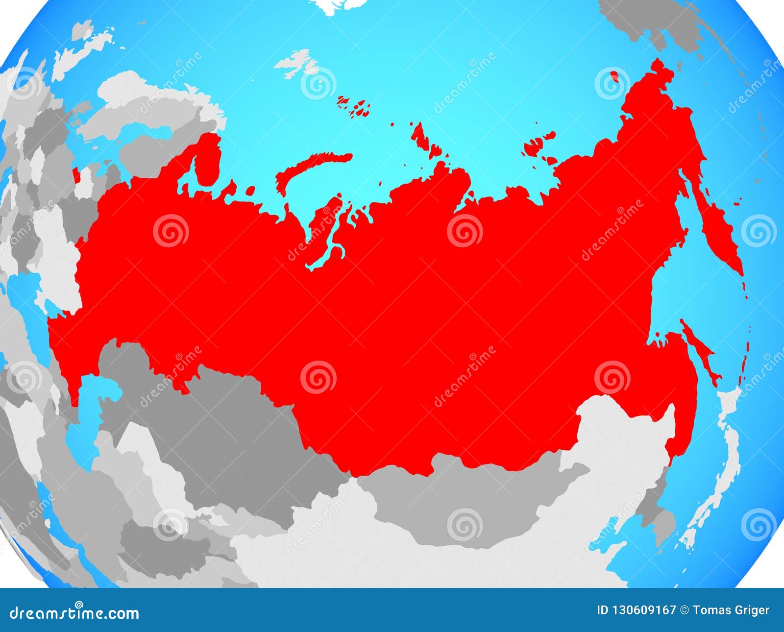 Russia on map stock illustration. Illustration of render - 130609167