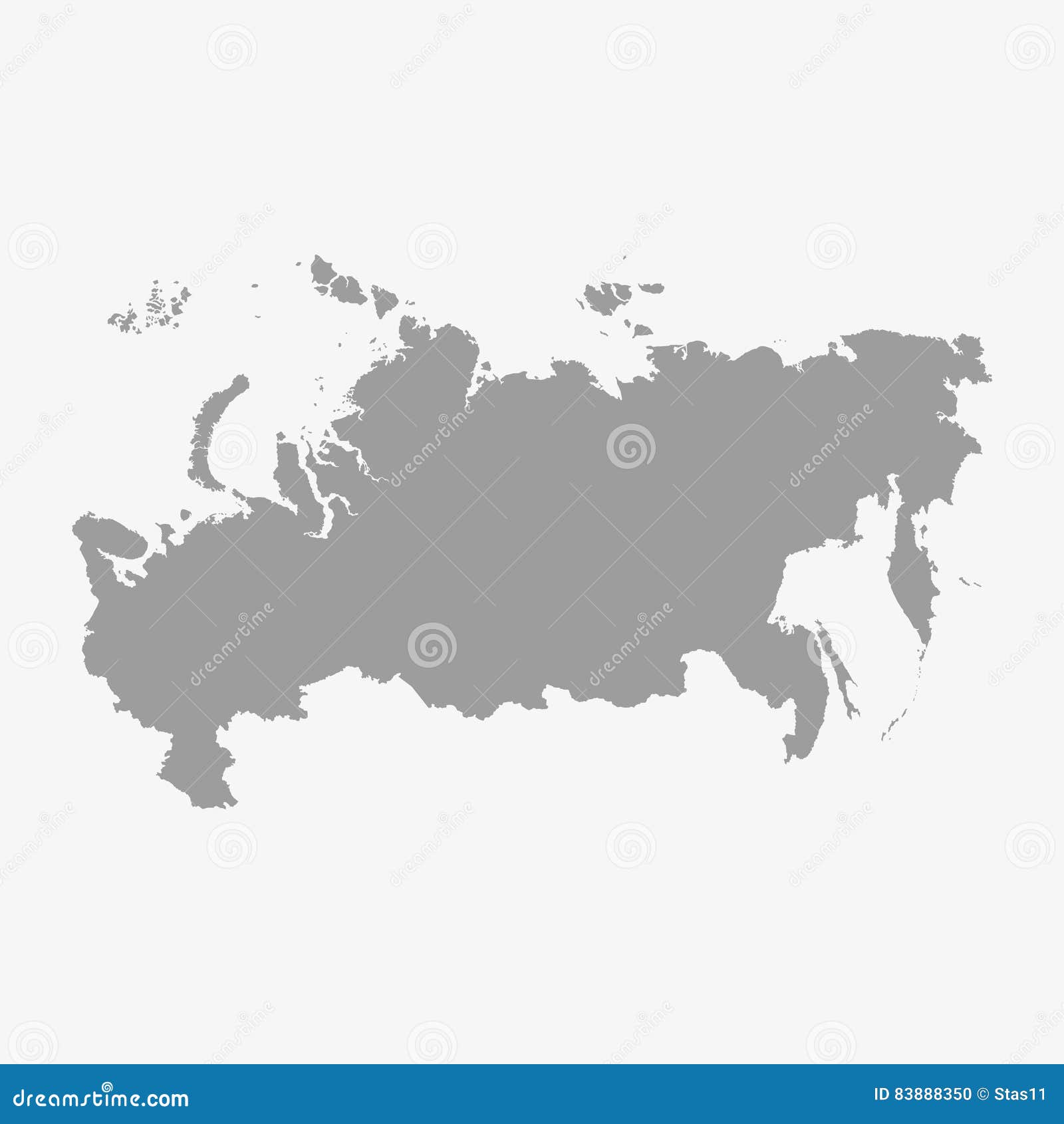Russia Map With Gray Tone On Png Or Transparent Background,illustration ...