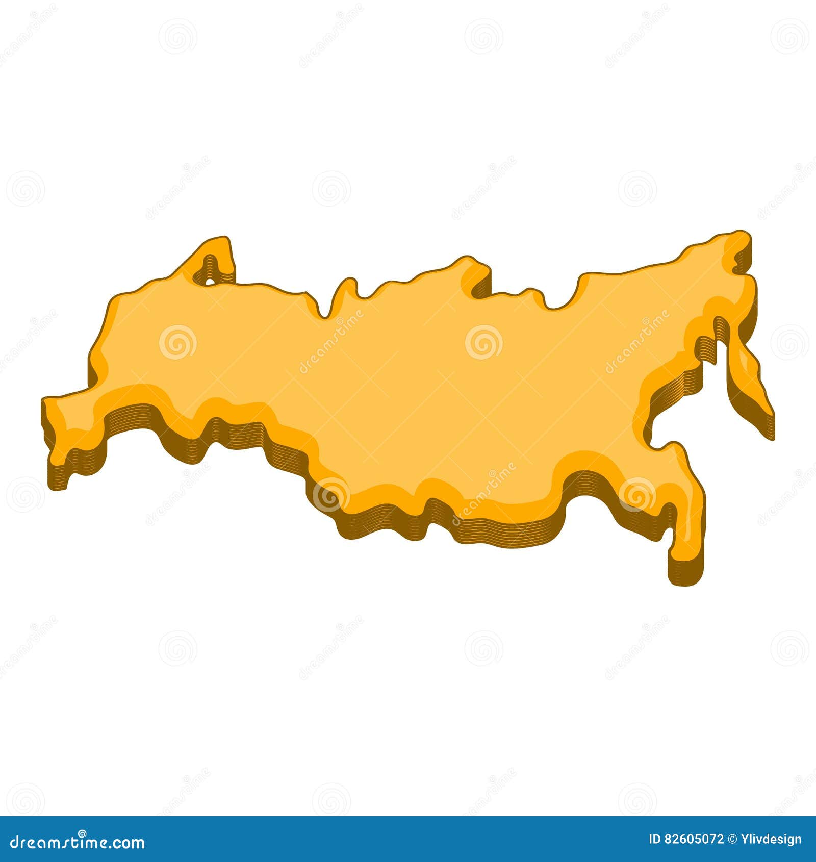 Russia Map Icon, Cartoon Style Stock Vector - Illustration of russian ...