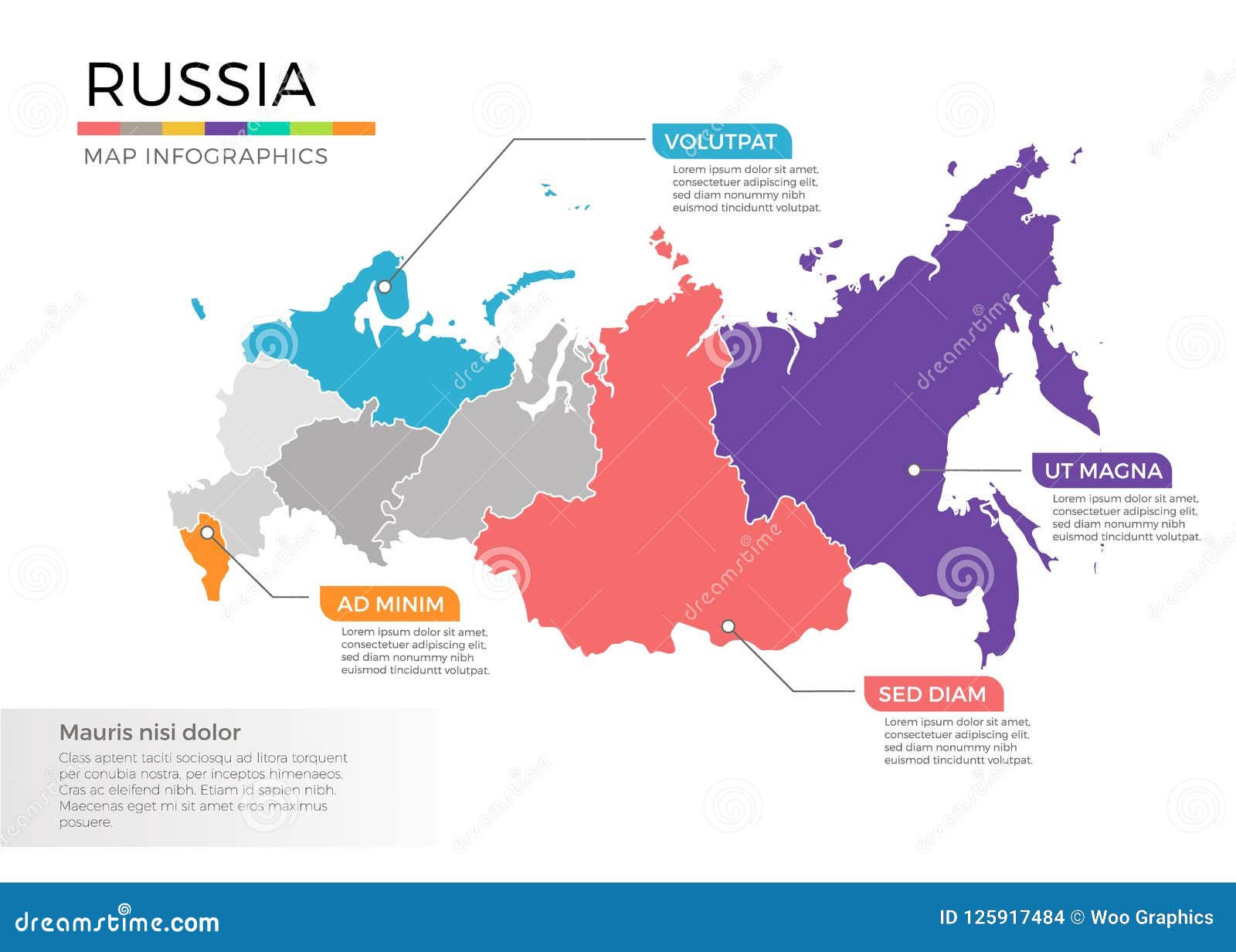 Map Of Russia With Regions Cartoon Vector | CartoonDealer.com #111143359