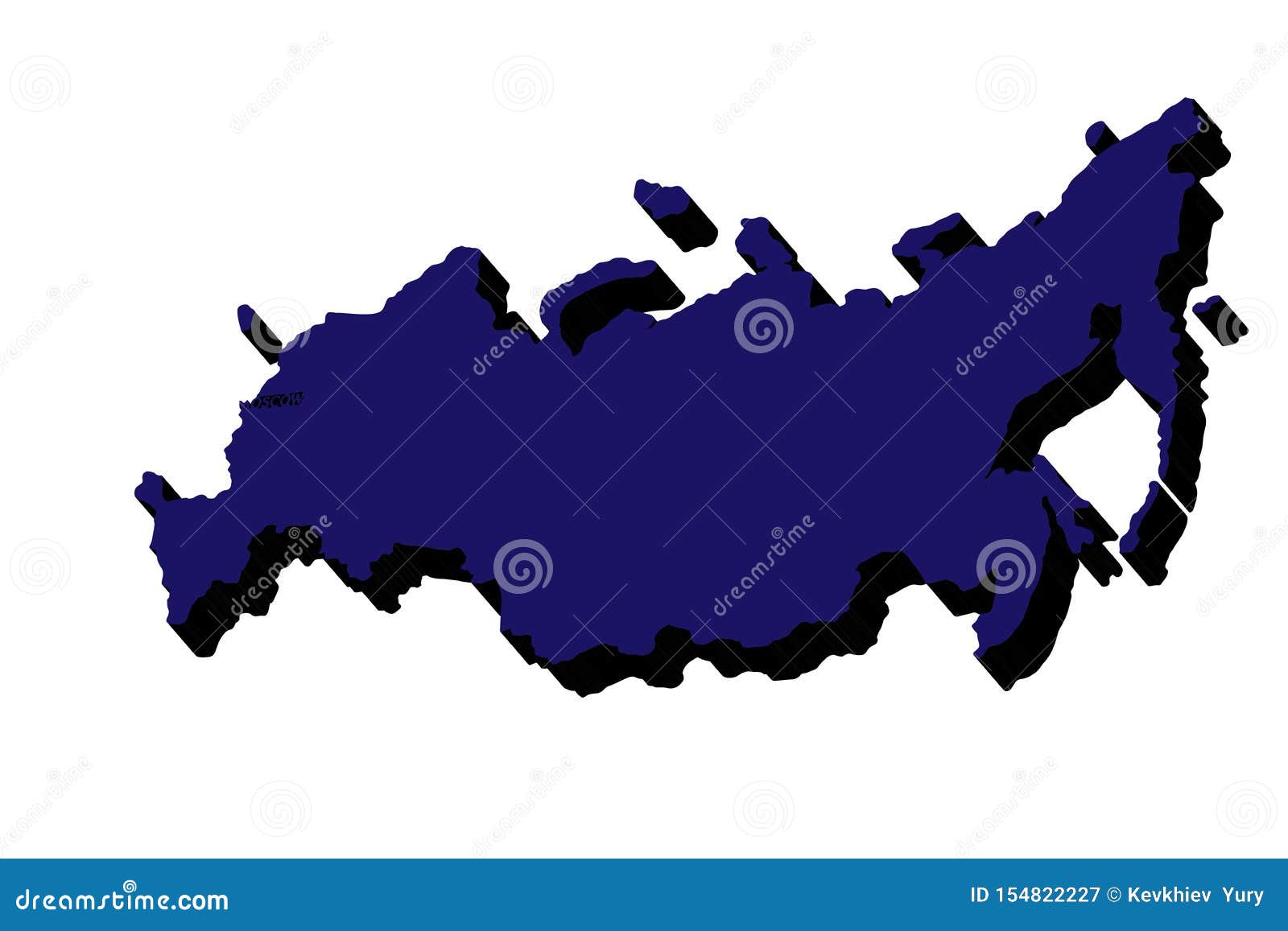 Russia Map. Russian Federation 3D Vector Map Stock Vector ...