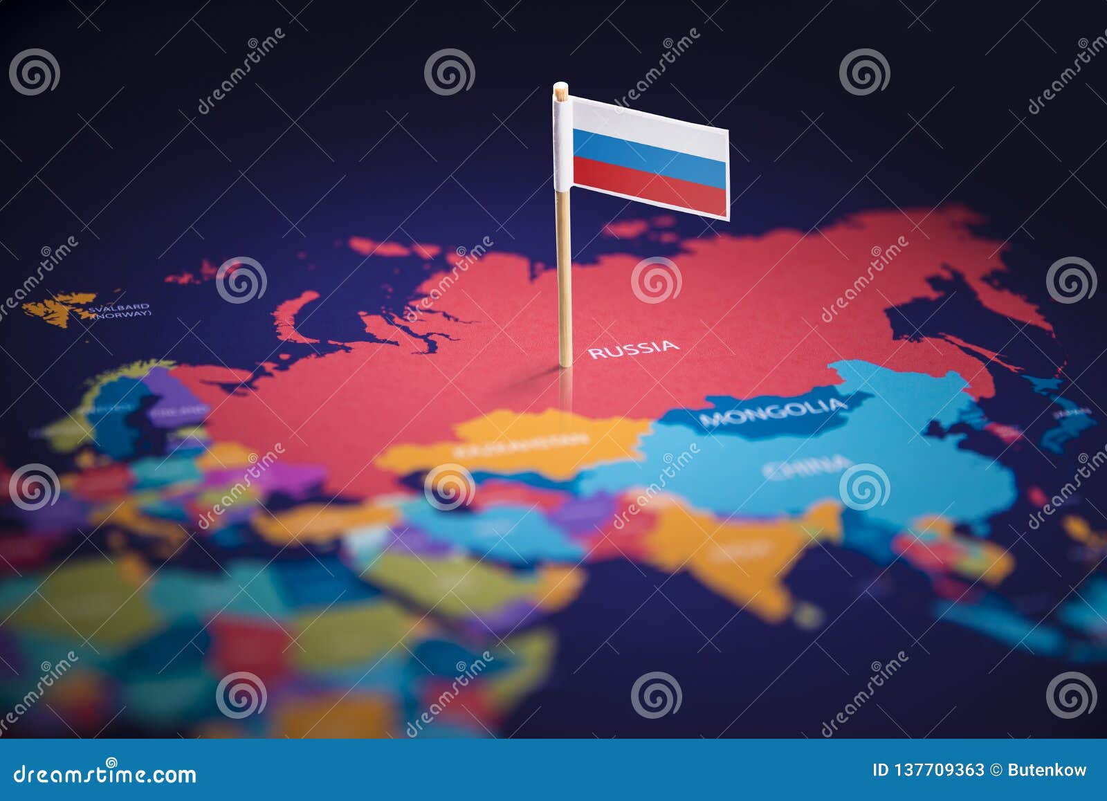 Russia Flag Map