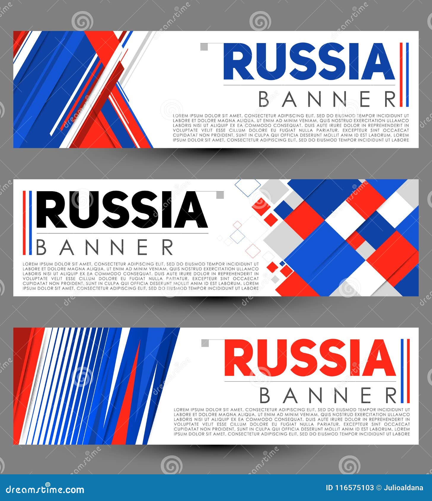 Russia Modern Banner Template Vector Set Design Stock Vector ...