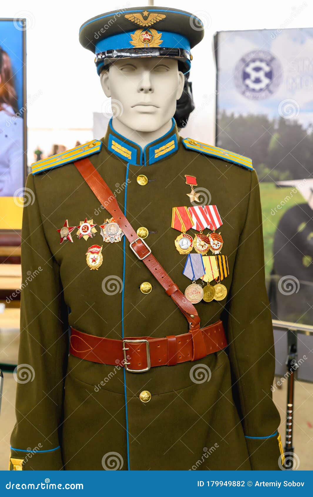 Soviet Officer With Signs Of Distinction In Celebration Of The Day Of ...