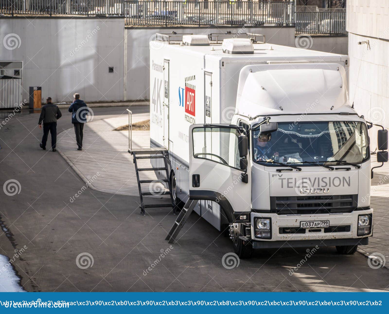 Russia, Moscow 2022 Mobile Television Studio of the Television - Public ...