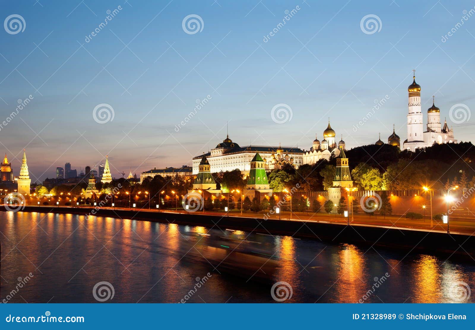 Russia, Moscow, night view stock image. Image of cityscape - 21328989
