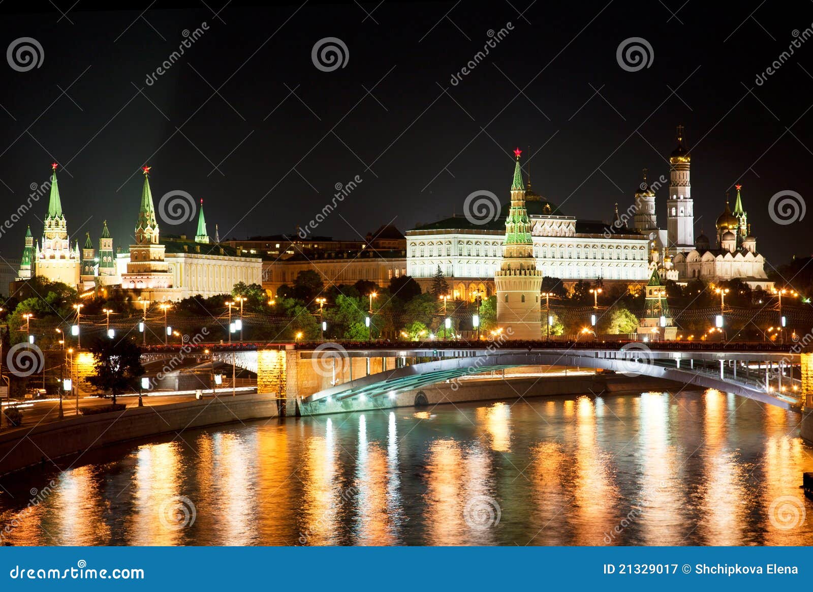 Russia, Moscow, night view stock image. Image of culture - 21329017