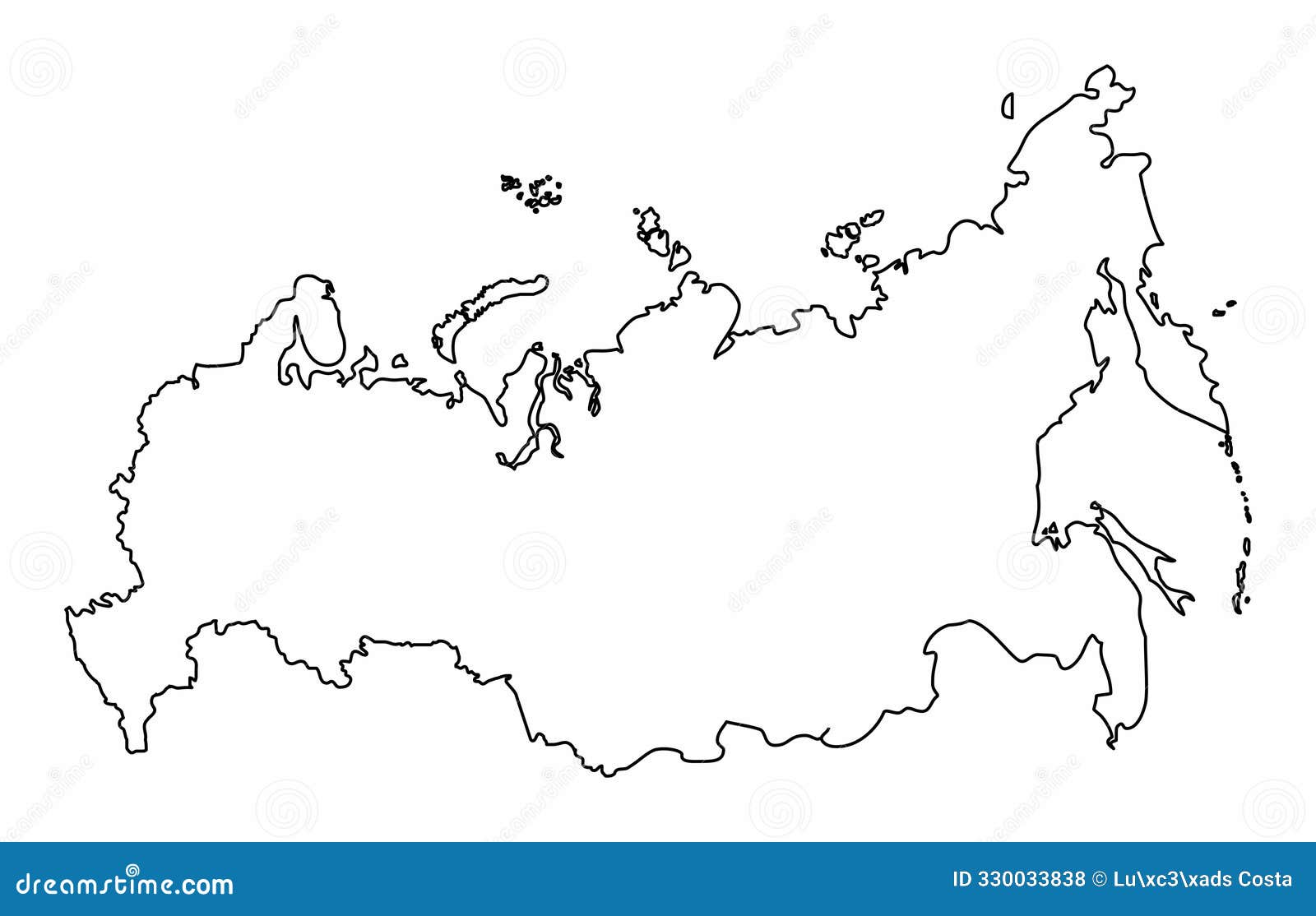 Russia outline map stock vector. Illustration of asia - 330033838