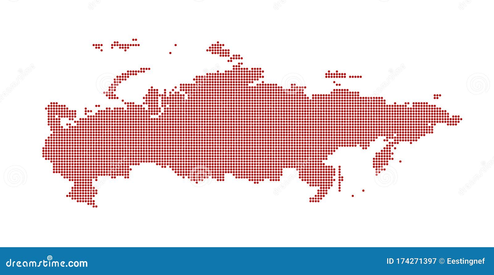 Russia Pixel Map. Vector Illustration Stock Vector - Illustration of ...