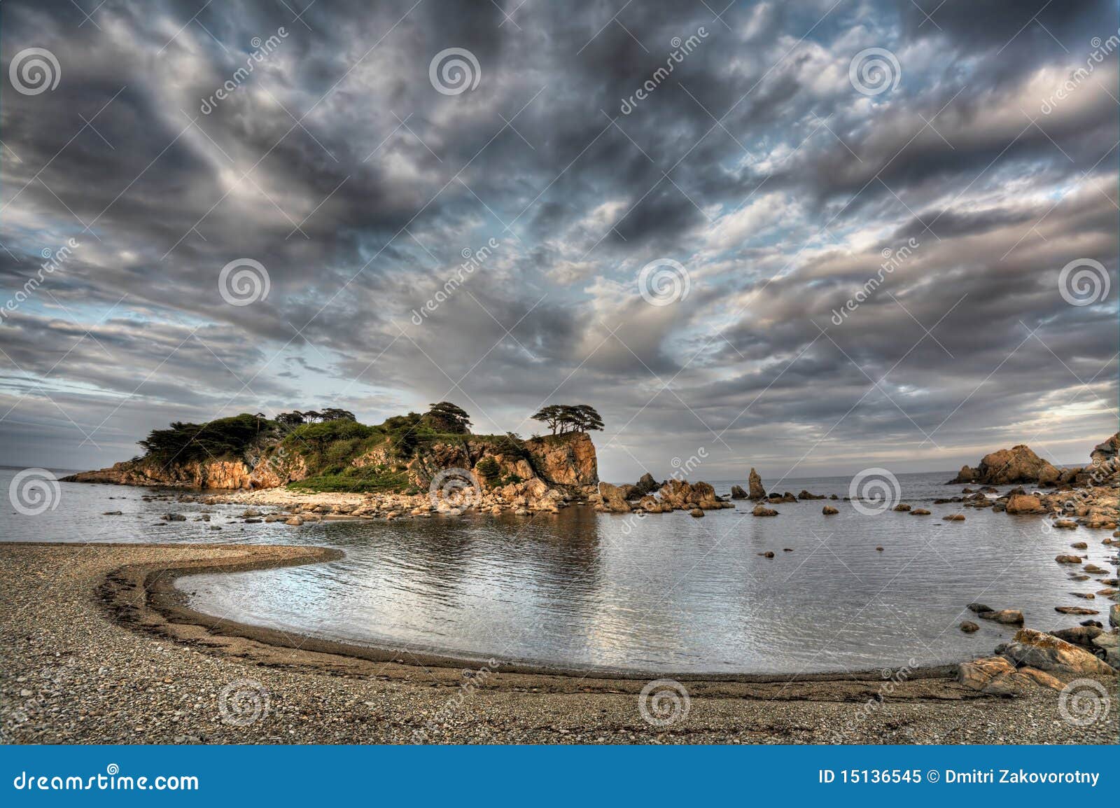 Russia, Primorye, Sunset Bay Stock Image - Image of color, mountains ...
