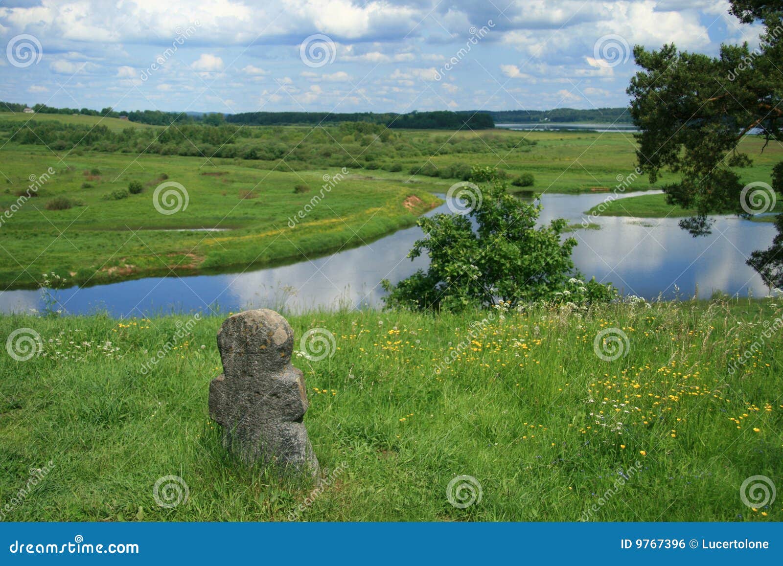 Russia. Pskov Region stock photo. Image of horizon, gorka - 9767396