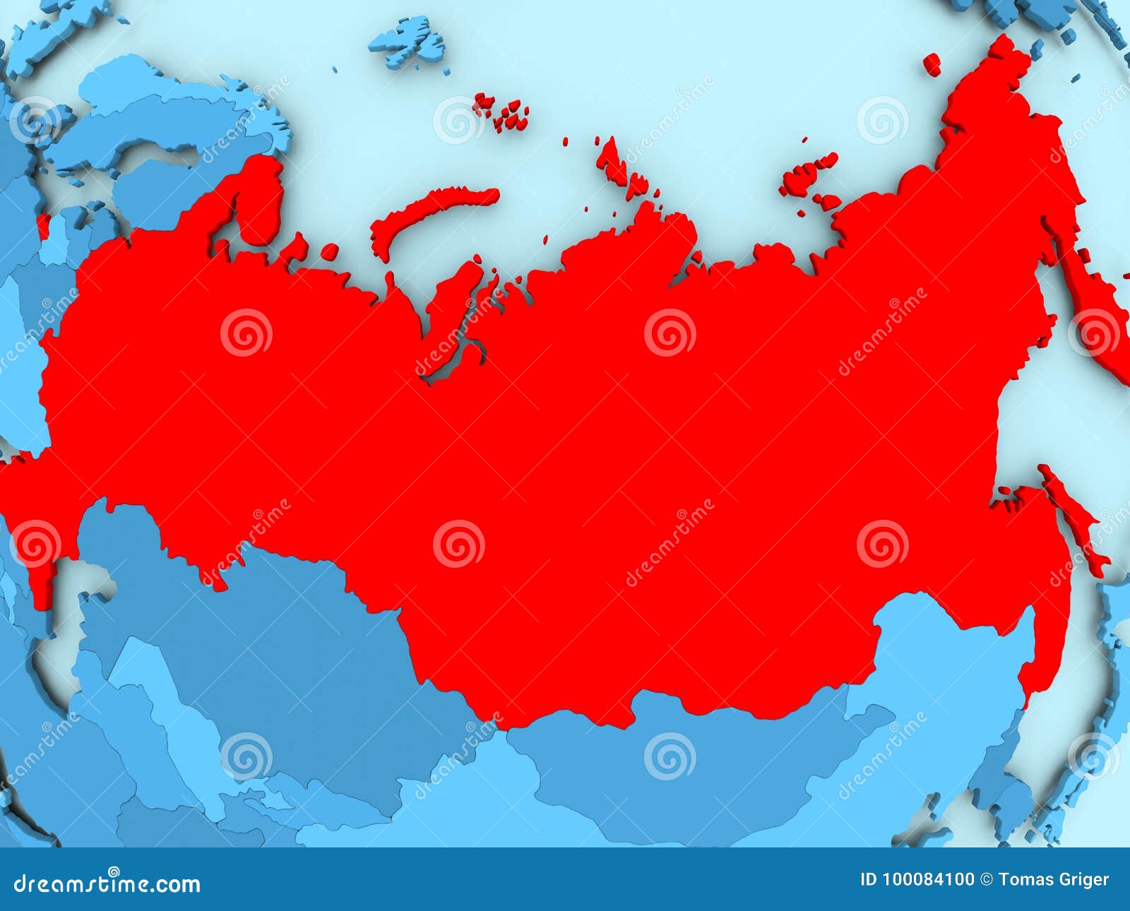 Map of Russia stock illustration. Illustration of asia - 100084100