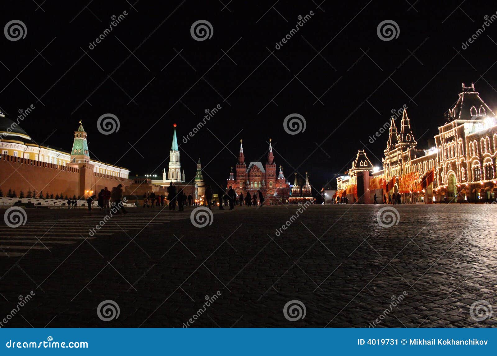 Russia. Red square, night stock image. Image of museum - 4019731