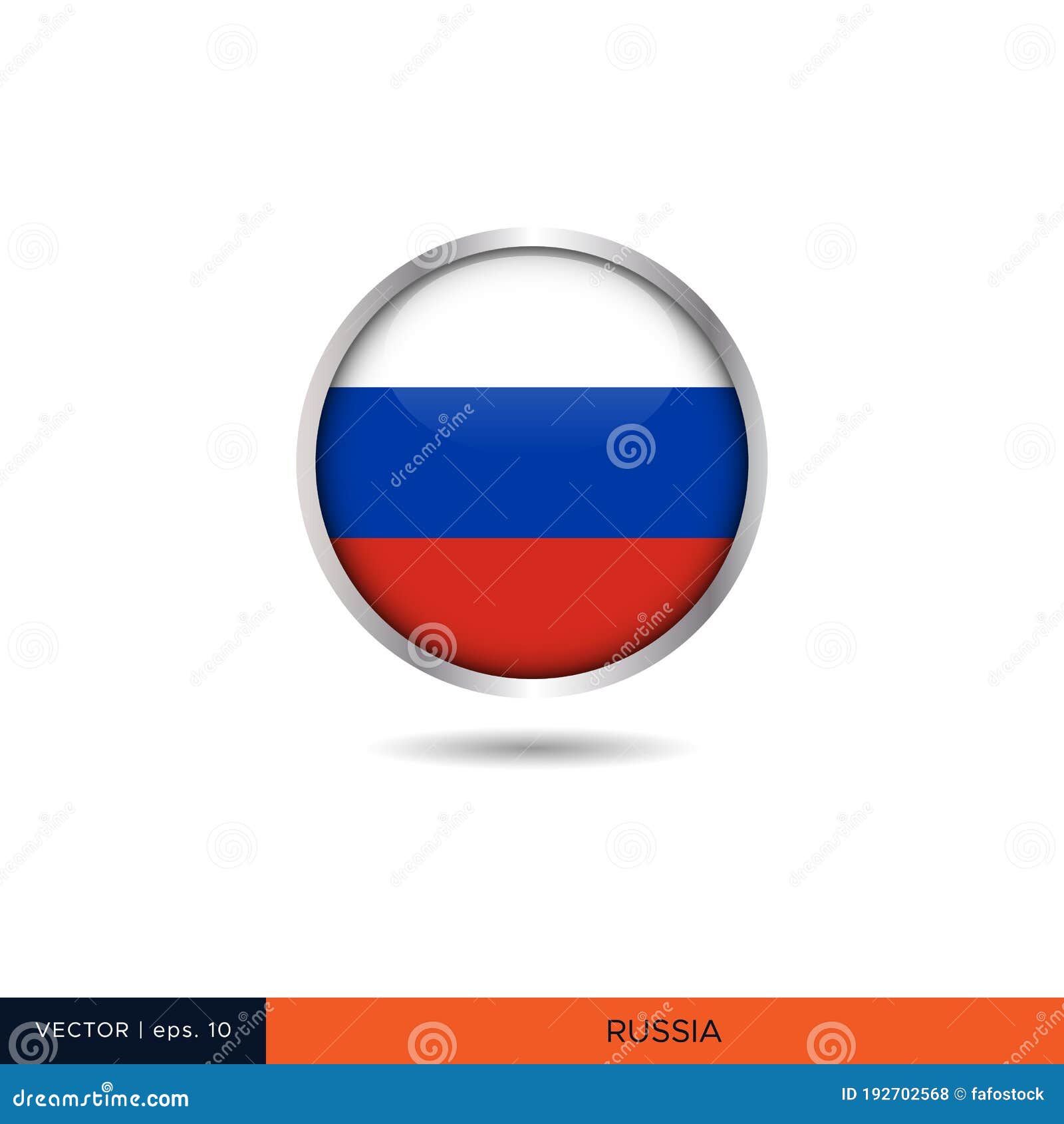 Russia Round Flag Vector Design. Stock Vector - Illustration of graphic ...